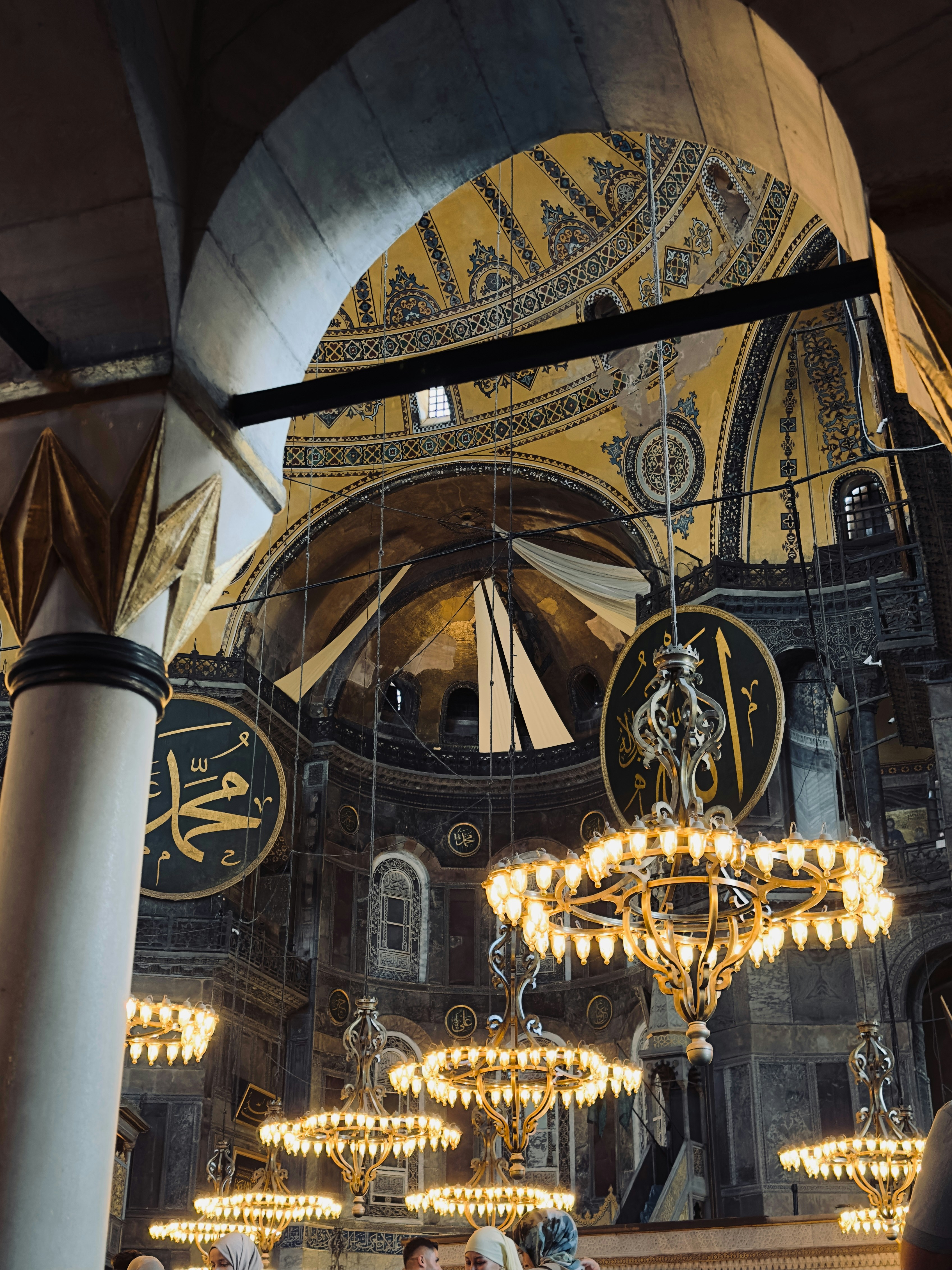 Chandelier Echoes in a Grand Domed Hall
