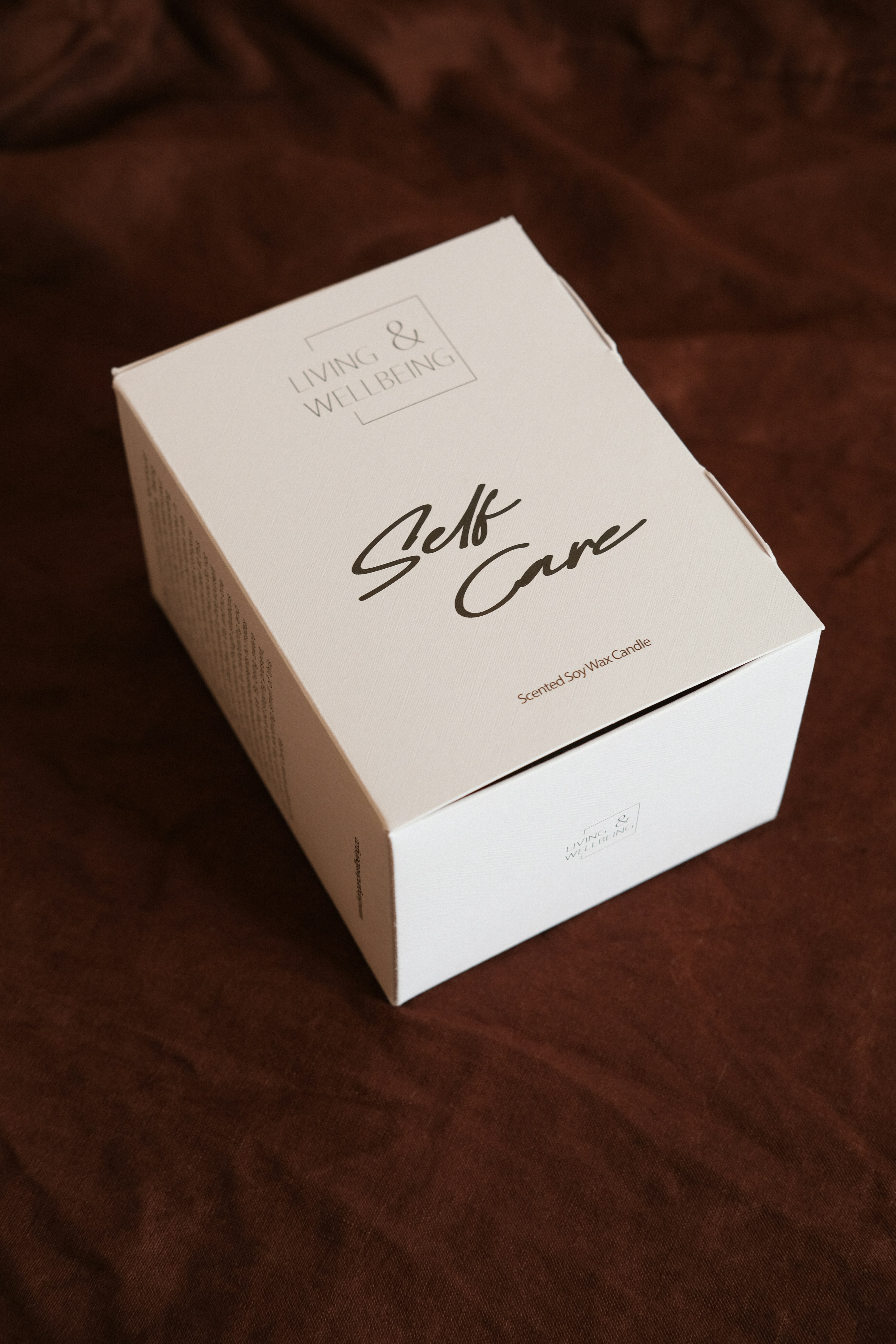 Self Care Box on a Velvet Surface