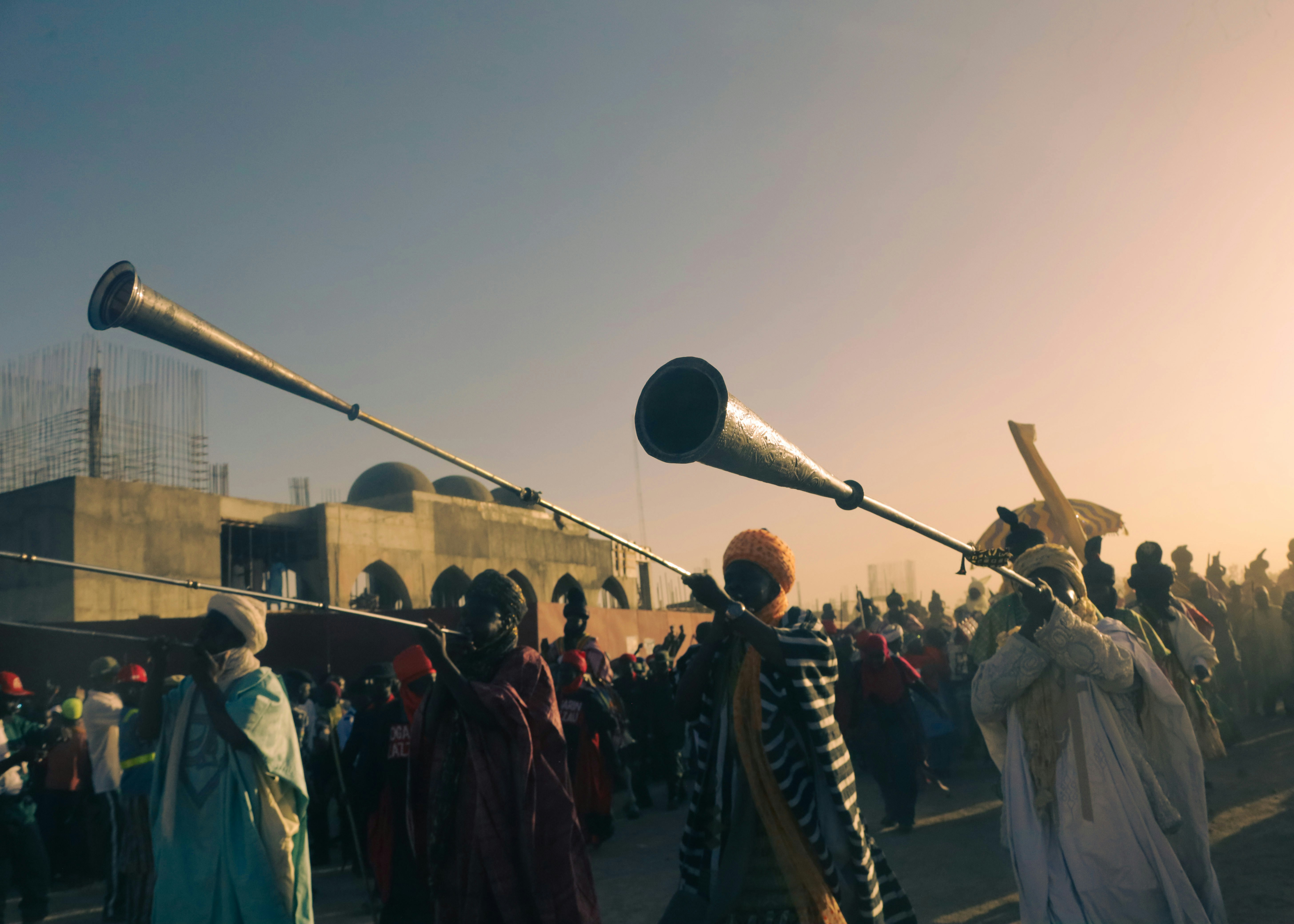 Trombone Lines at Dusk: A Procession of Gravity and Sound
