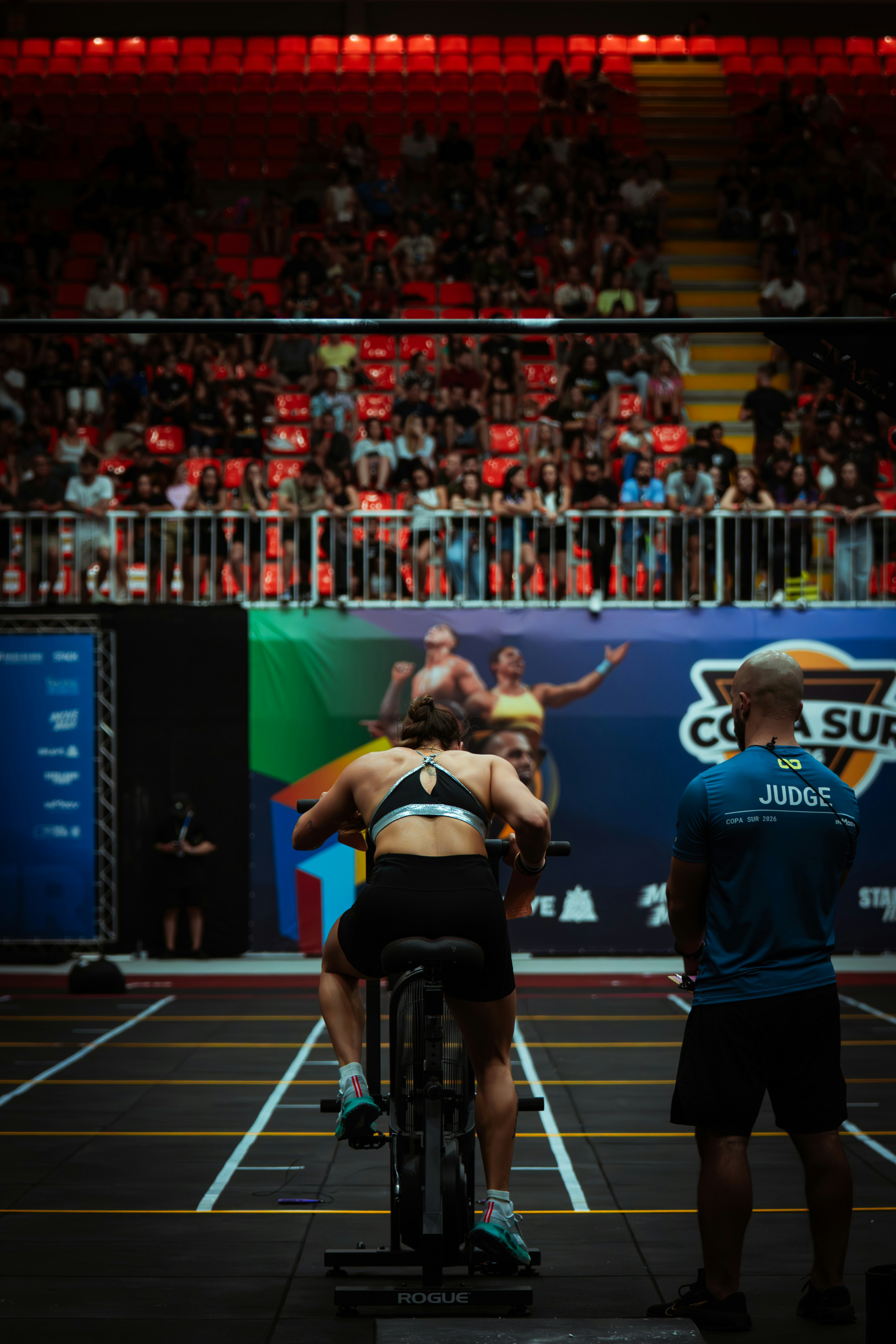Rear View Sprint: Wheelchair Racer at the Start Pad