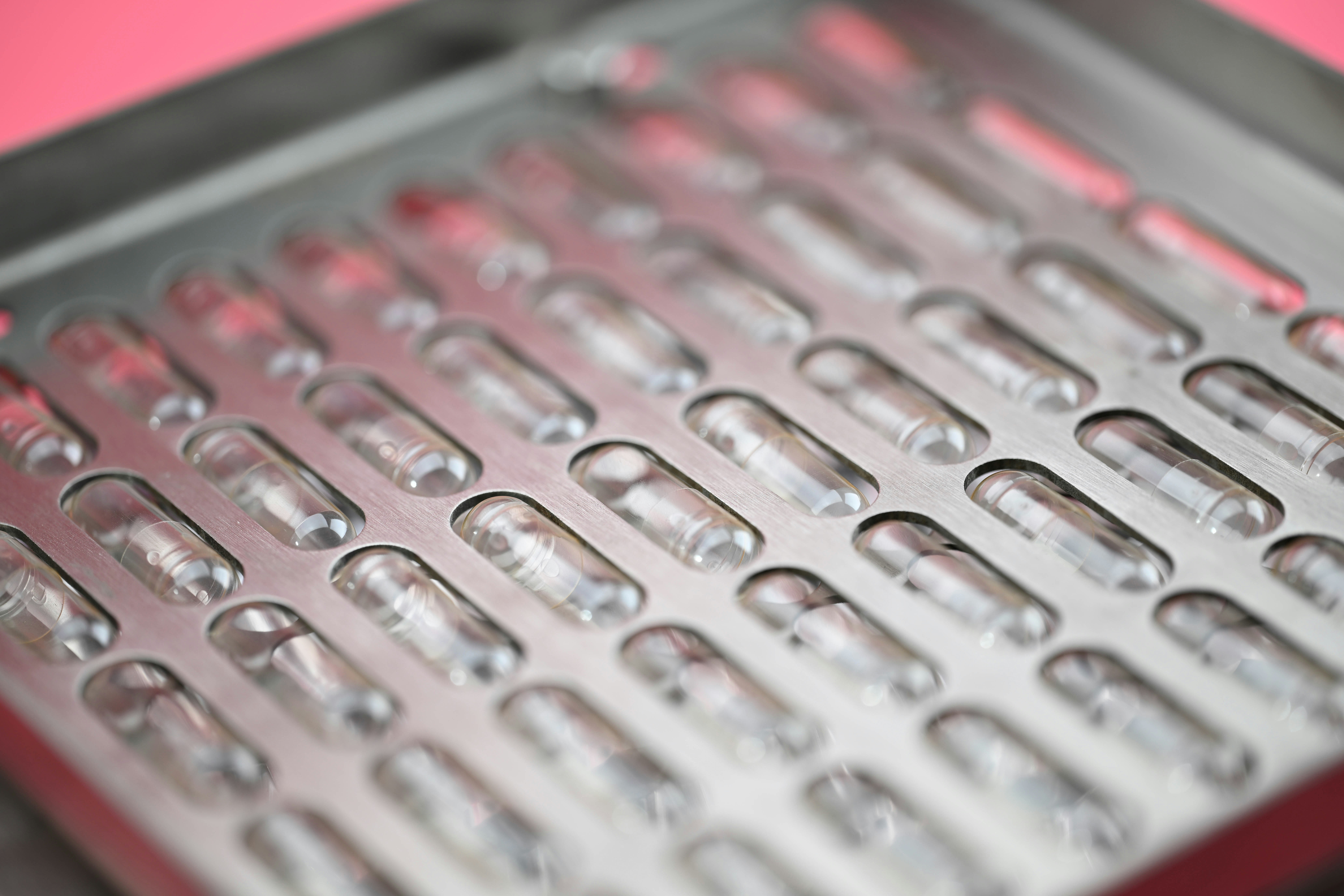 Stippled Steel: A Gridded Array of Tiny Cylinders