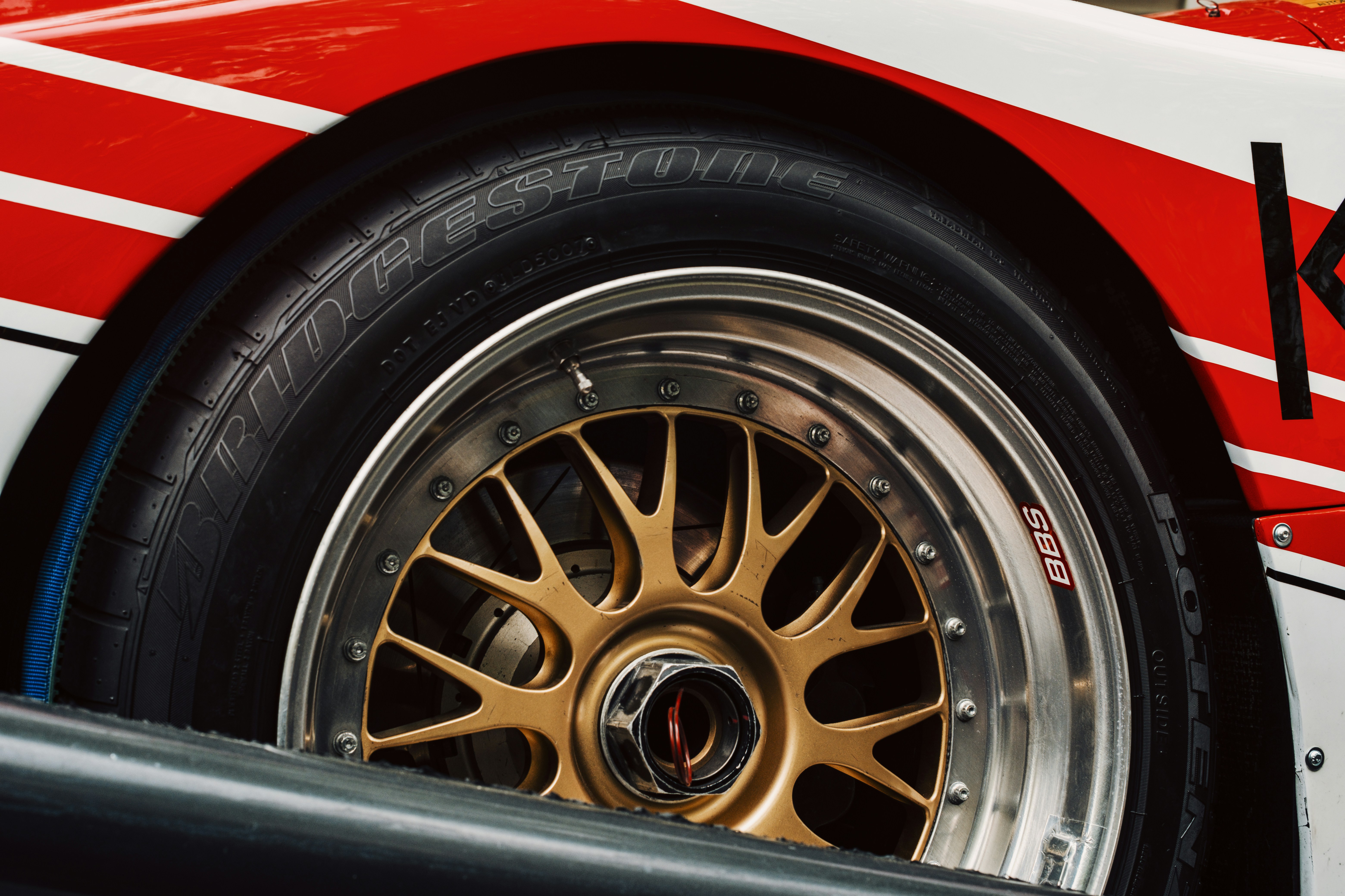 Bronze-spoked race wheel in full tilt