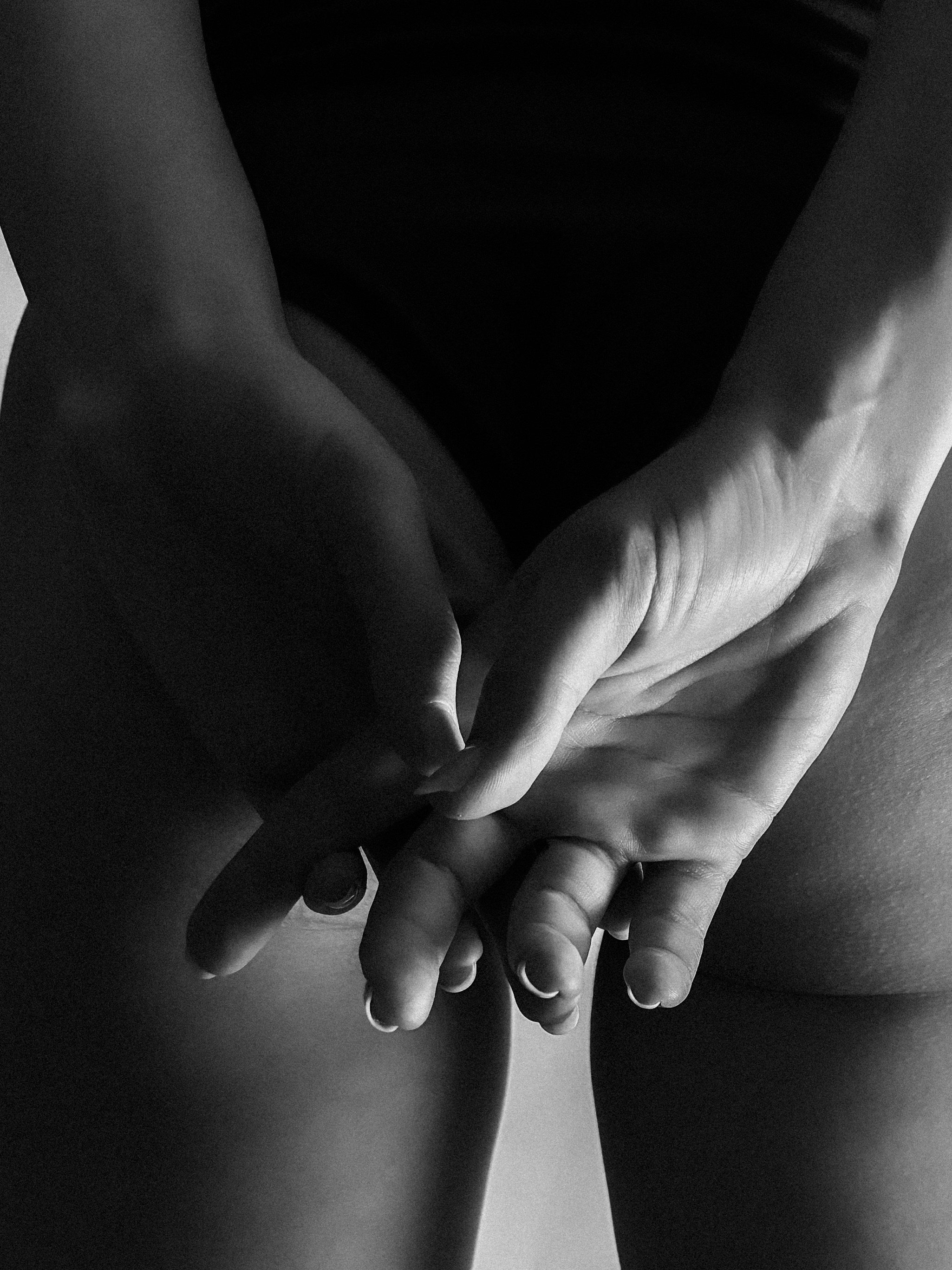 Hands of Intimacy: A Mono Portrait of Subtle Connection