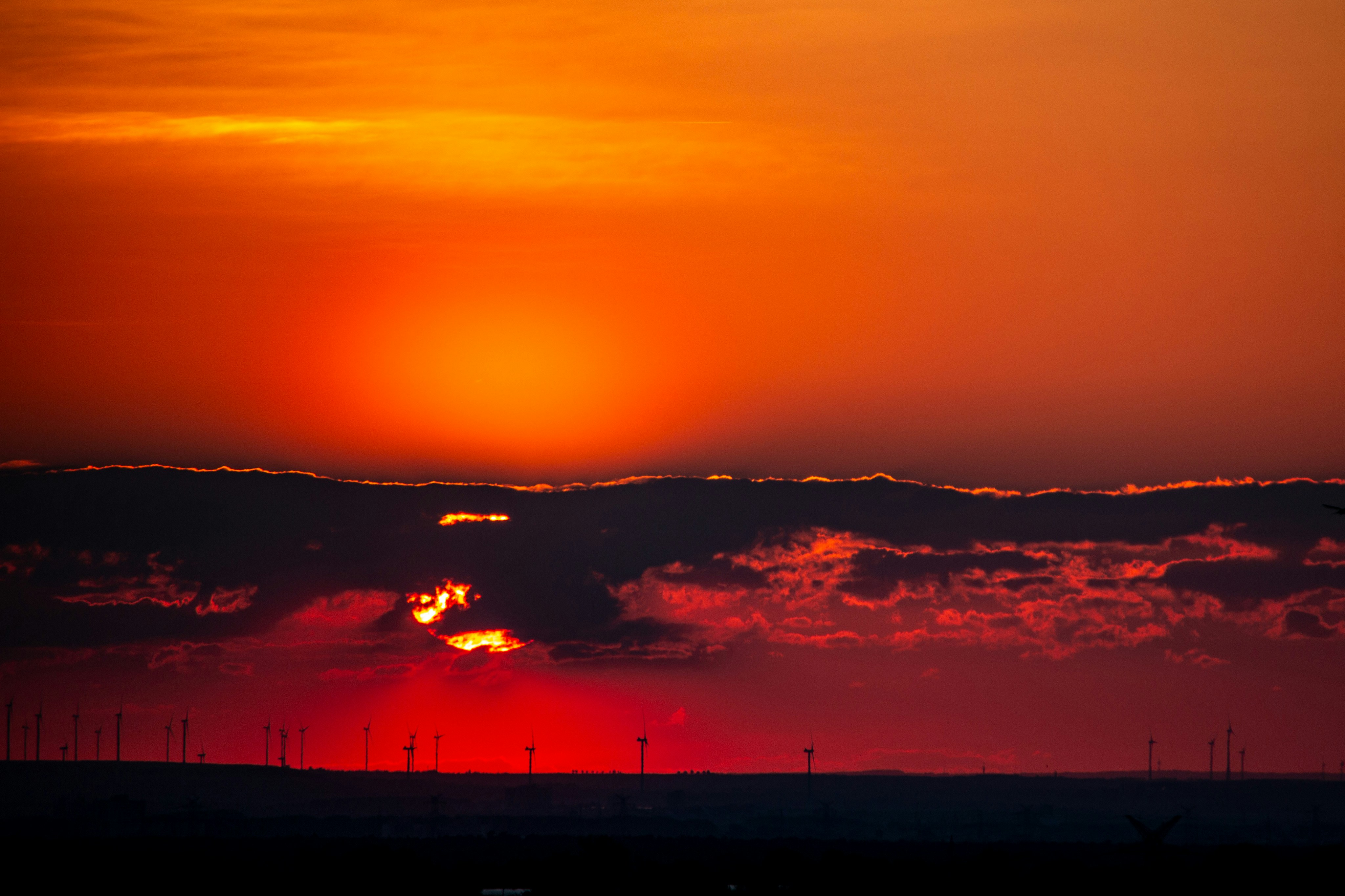 Solar Inferno Over the Distant Horizon