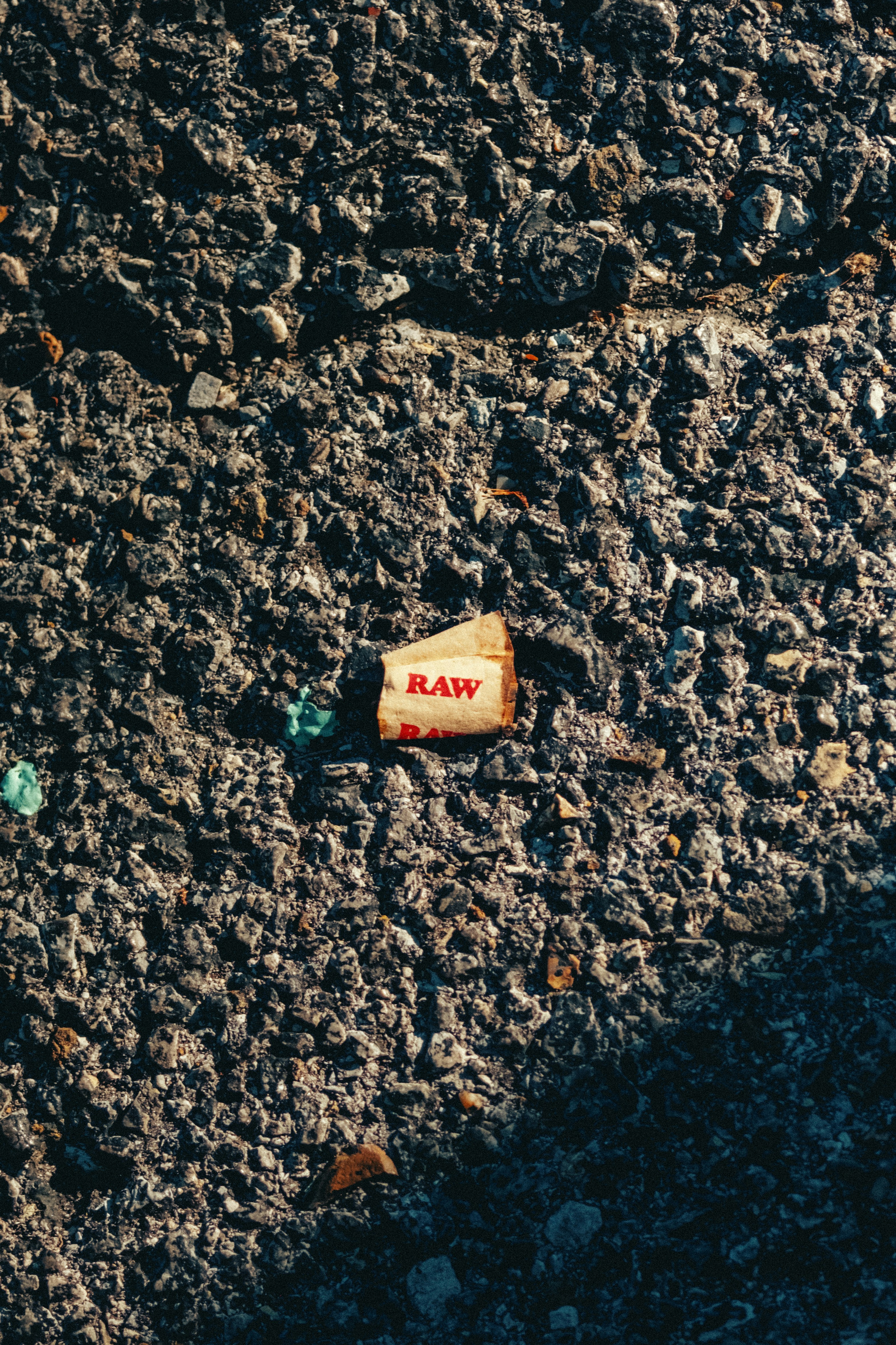 Crumpled Raw on a Gravel Bed