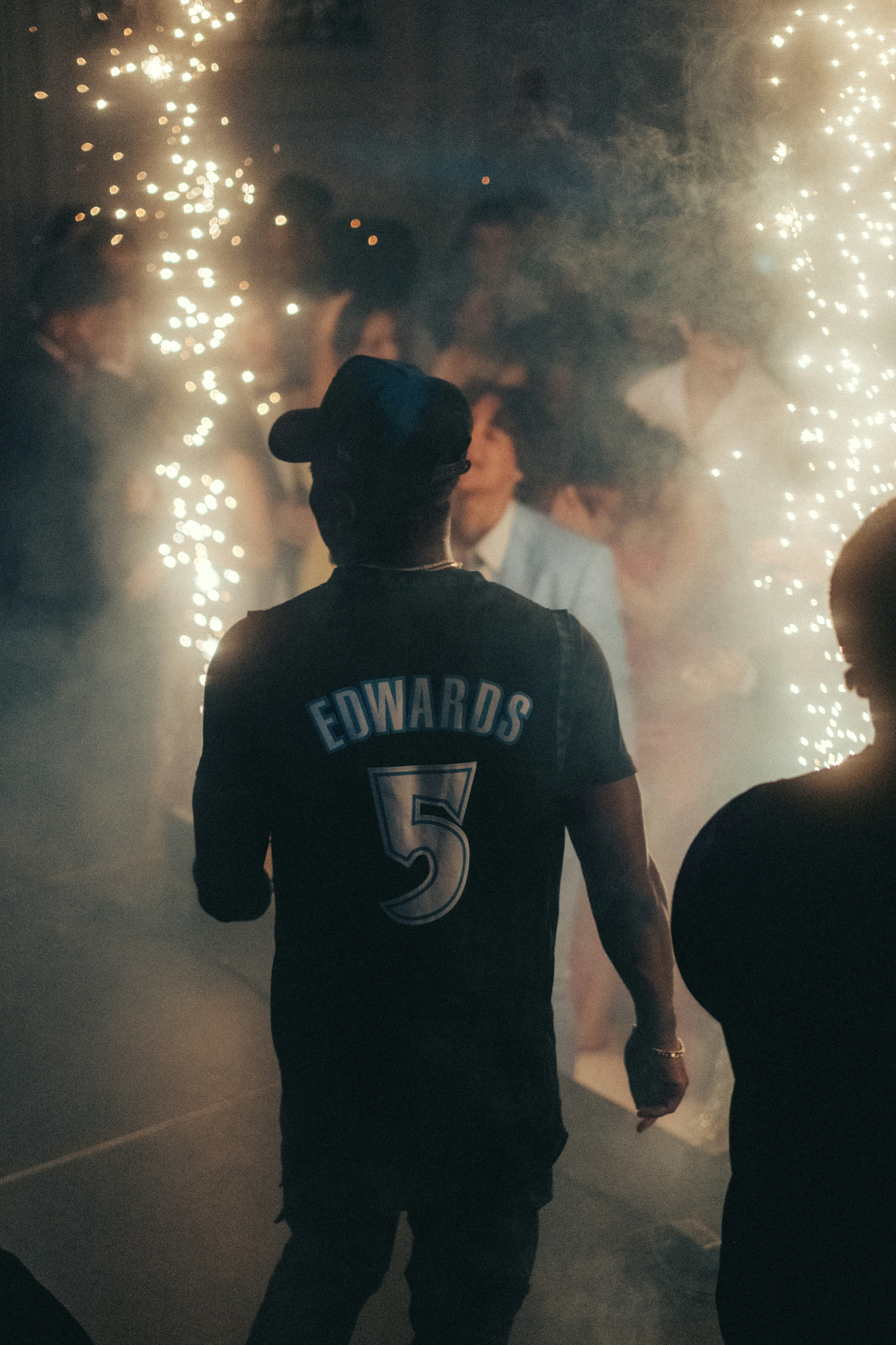 Midnight Glow: A Nightlife Hero in a Jersey of Sparks