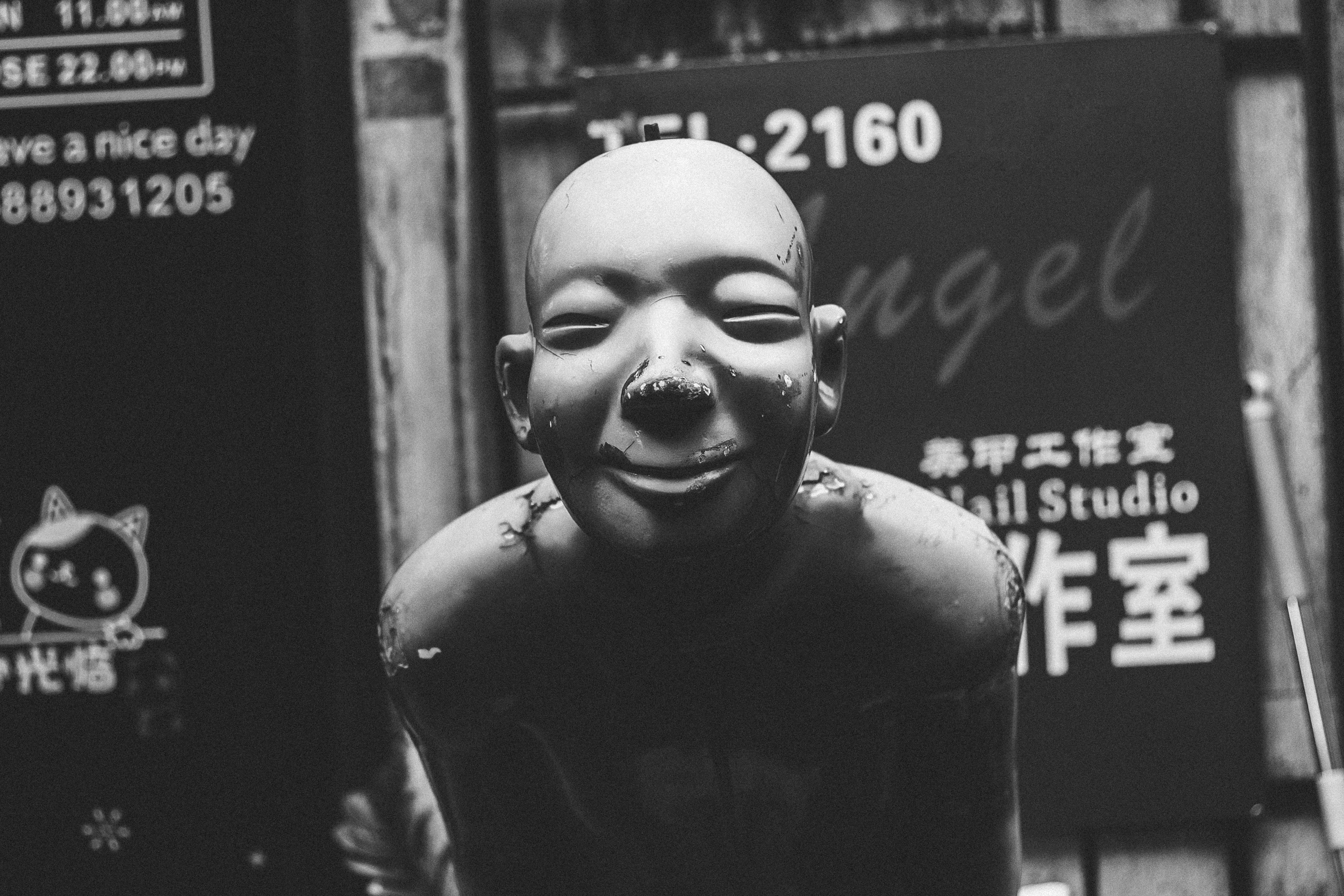Silent Smile on a Concrete Corner