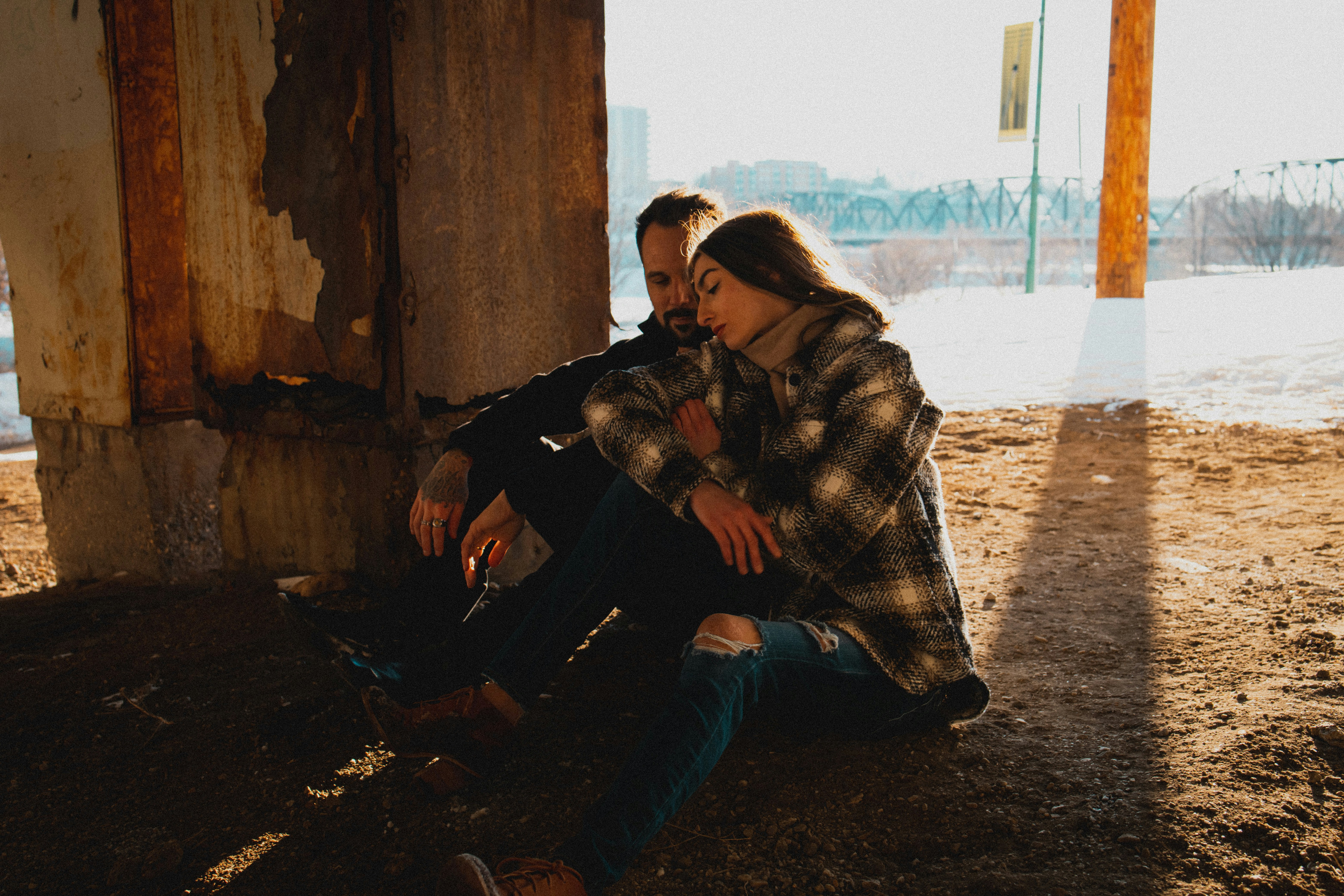 Sunlit Refuge: A Quiet Moment Under the Bridge