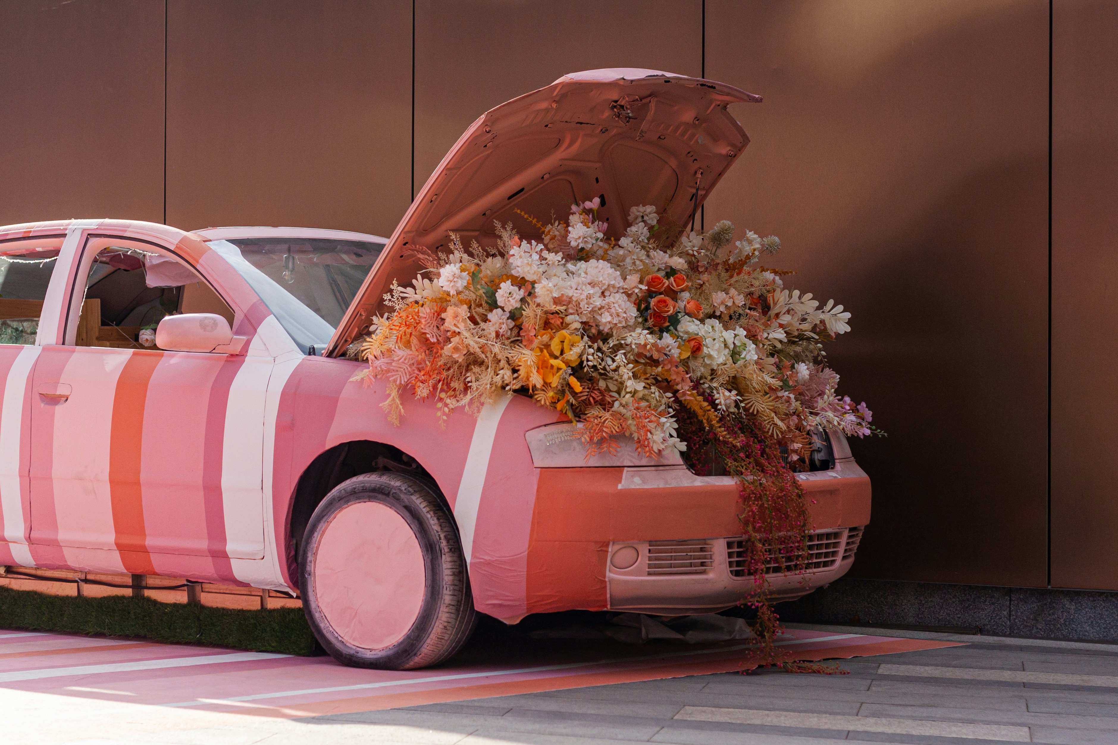 Floral Bloom in a Pink Car Parade