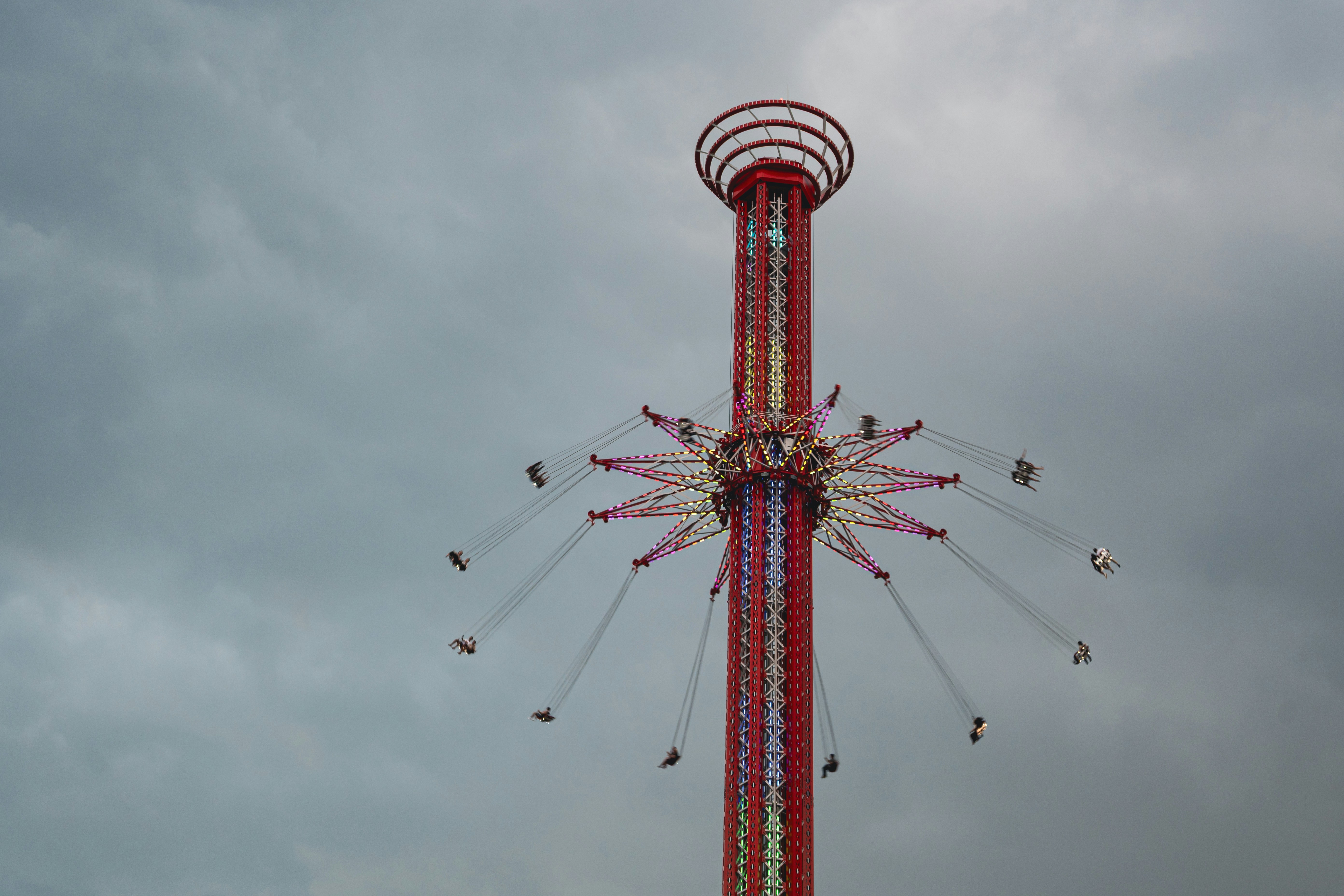 Central Tower of Tilted Lights: A Ride in the Sky