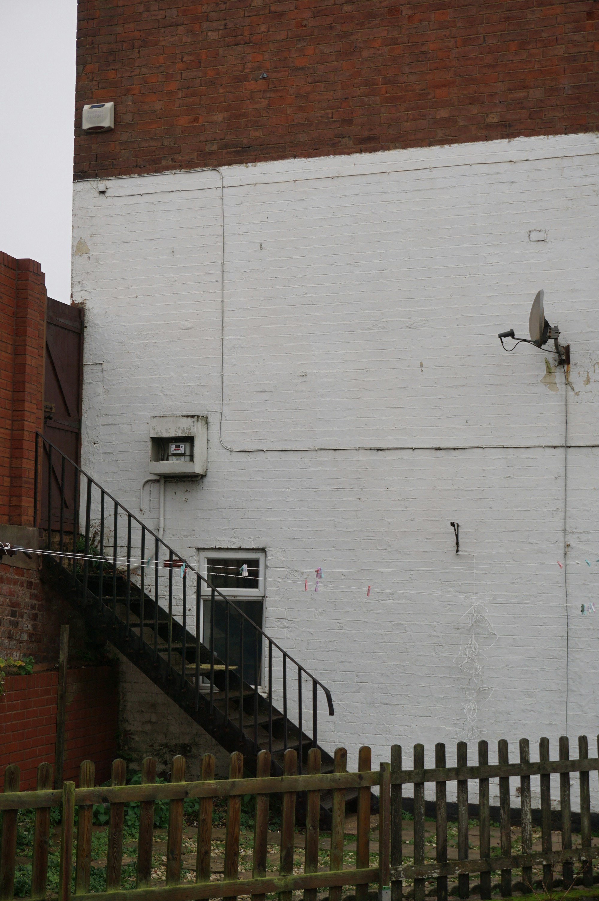 Backyard Staircase and Weathered Wall, An Urban Quiet