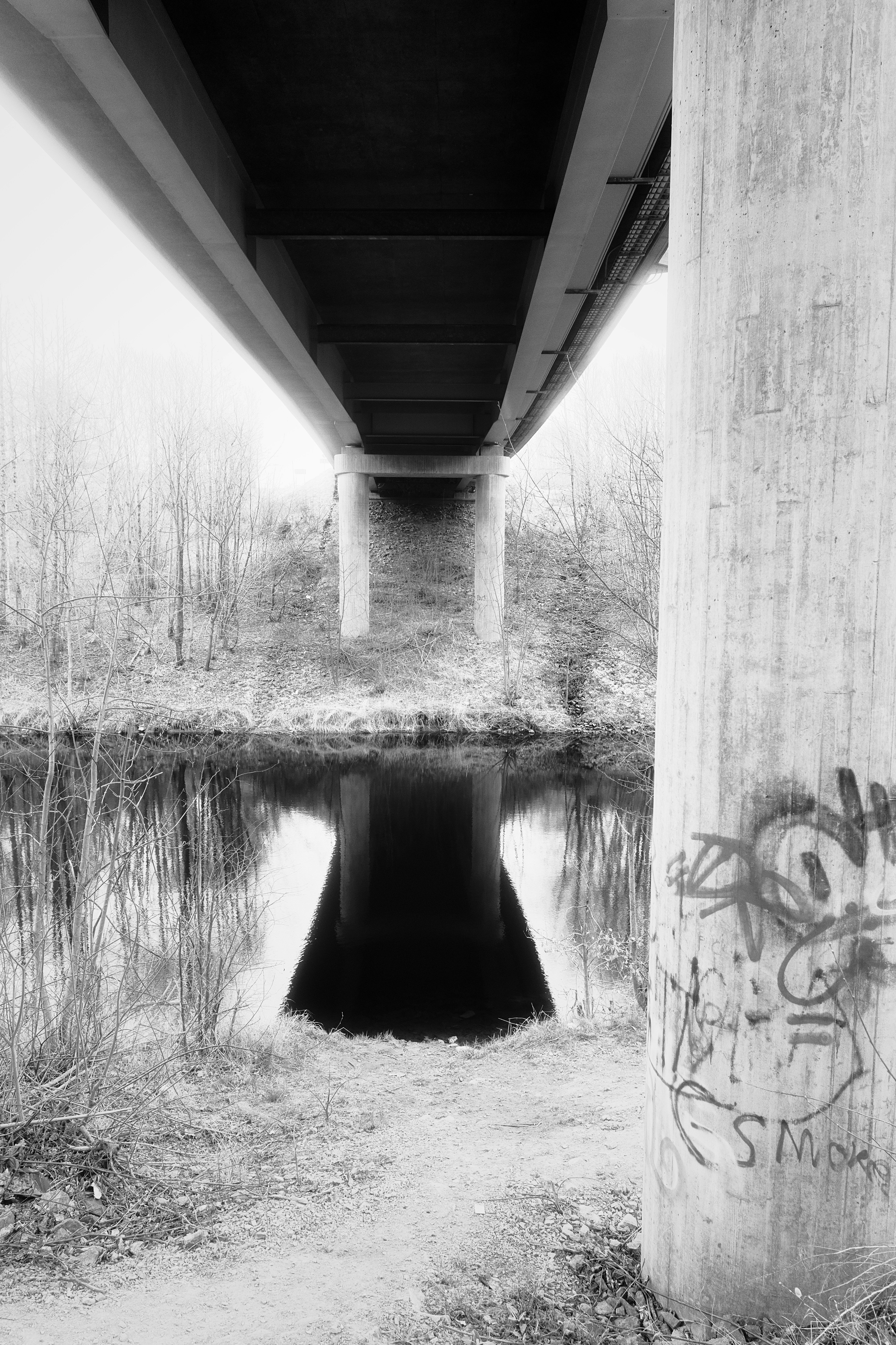 Under the Bridge: Symmetry, Echoes, and Graffiti