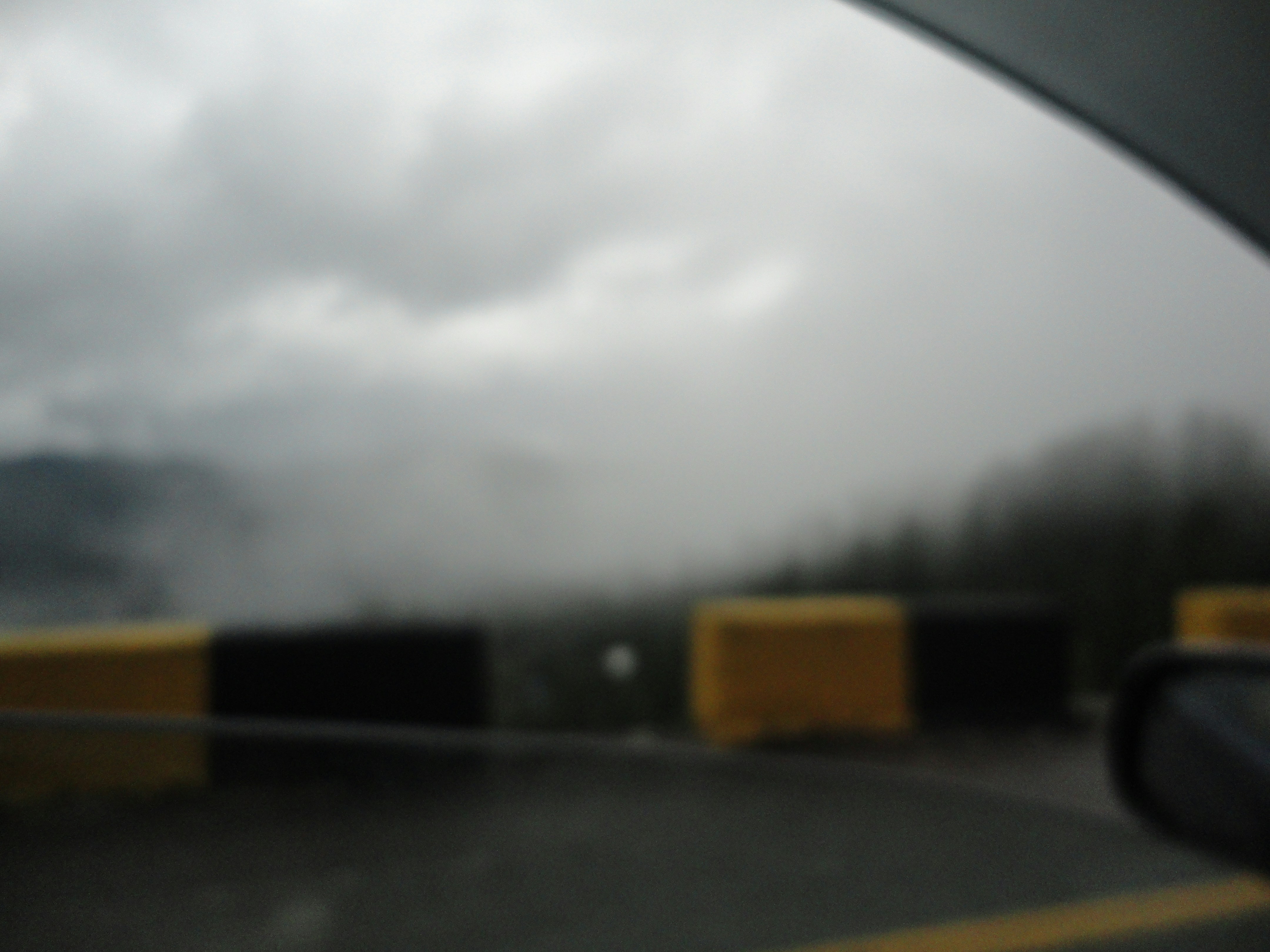 Blurred Horizon Over a Curved Road