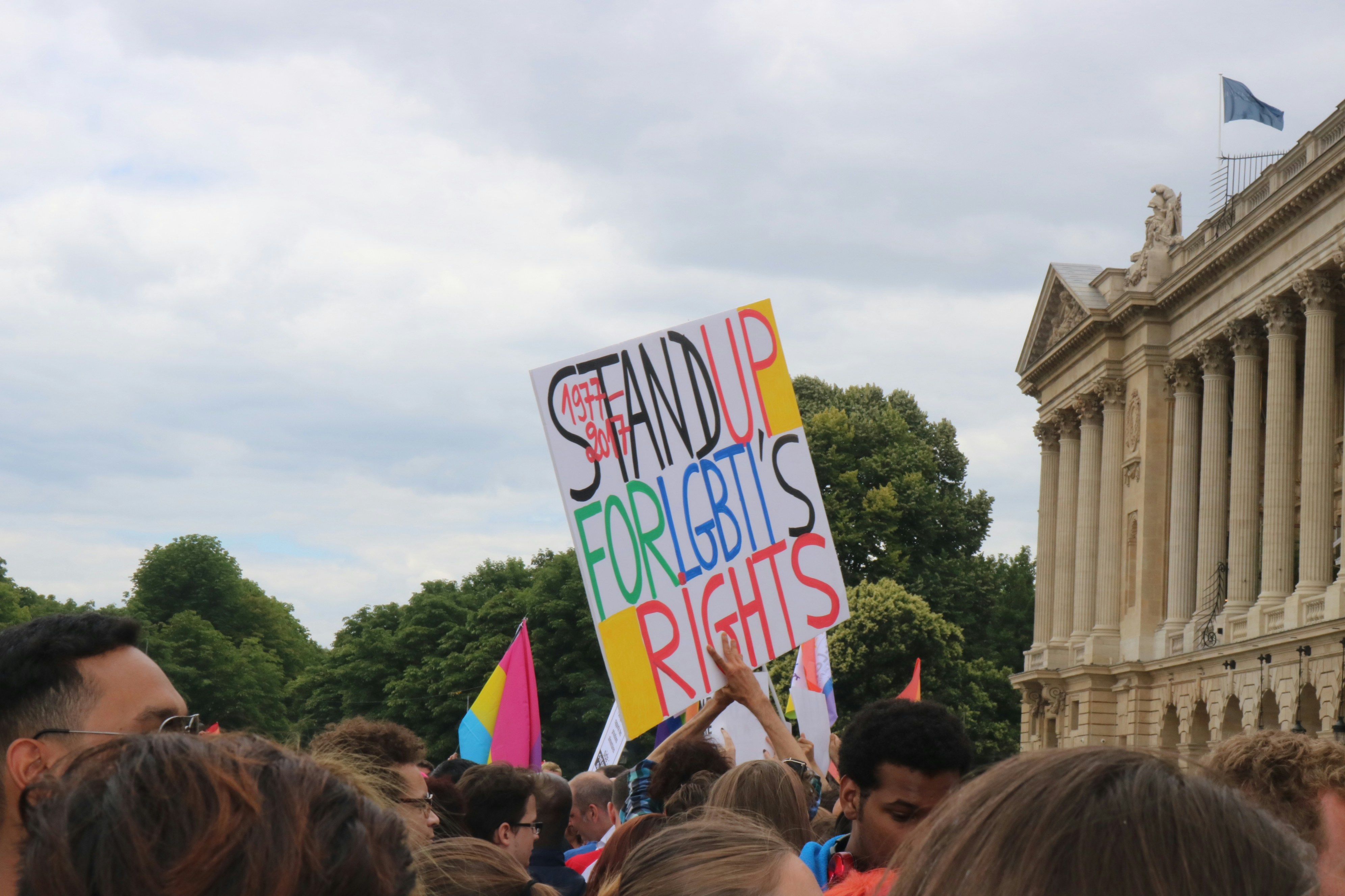 Sign Above the Crowd: Stand Up for LGBT Rights