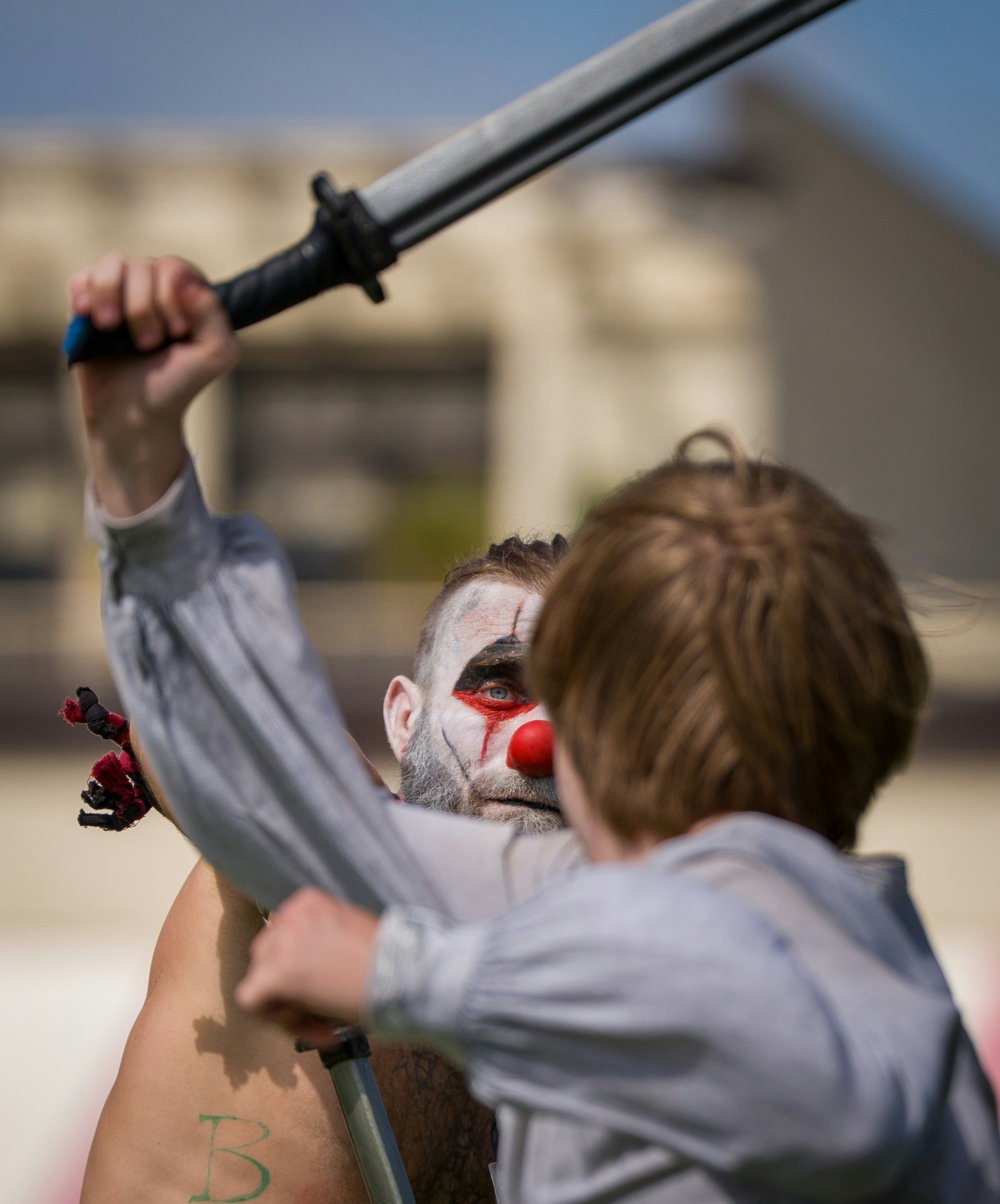 Clowning in the Crossfire: A Sword-Wwing Moment