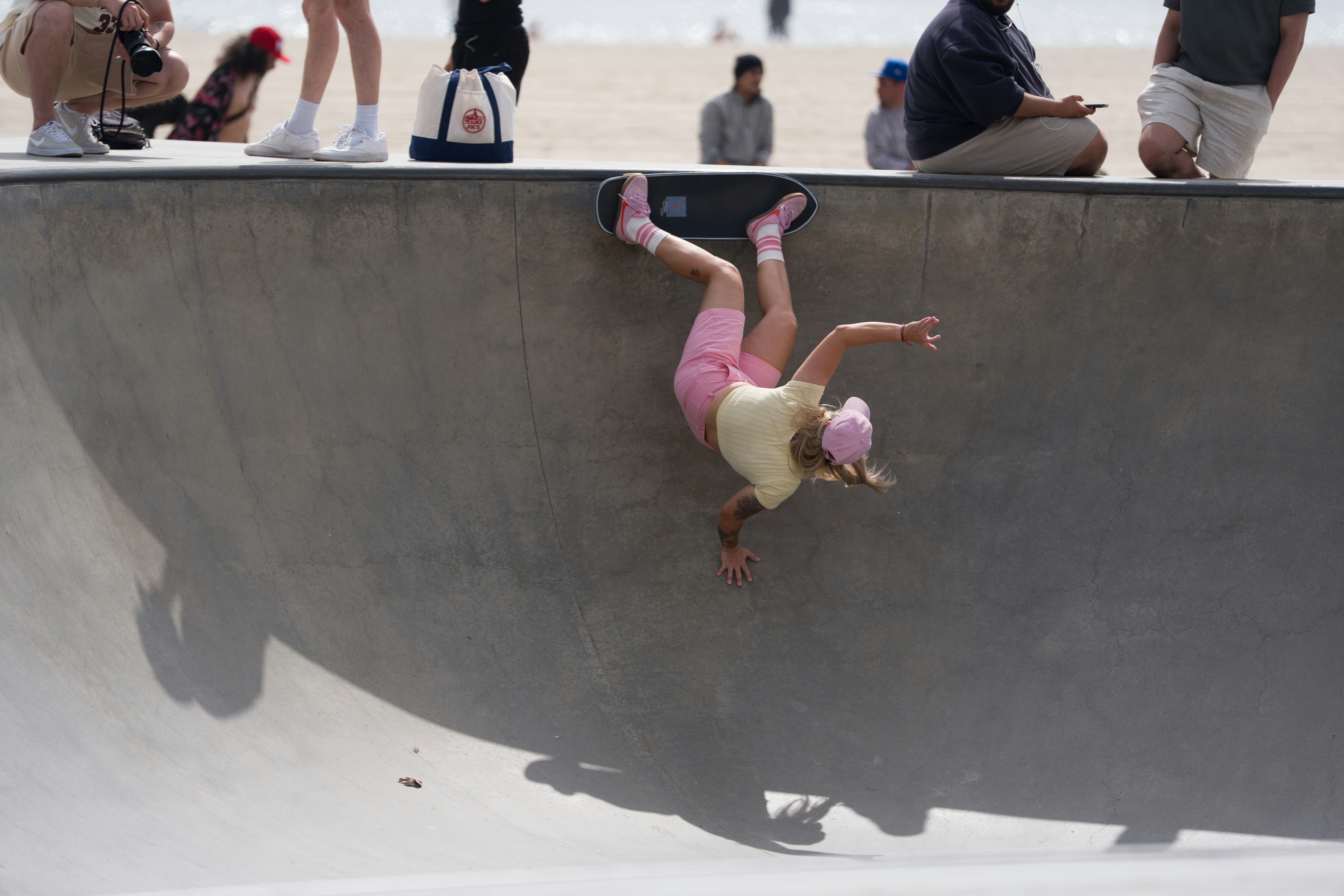 Upside-Down Skater: A Moment of Gravity-Defying Play