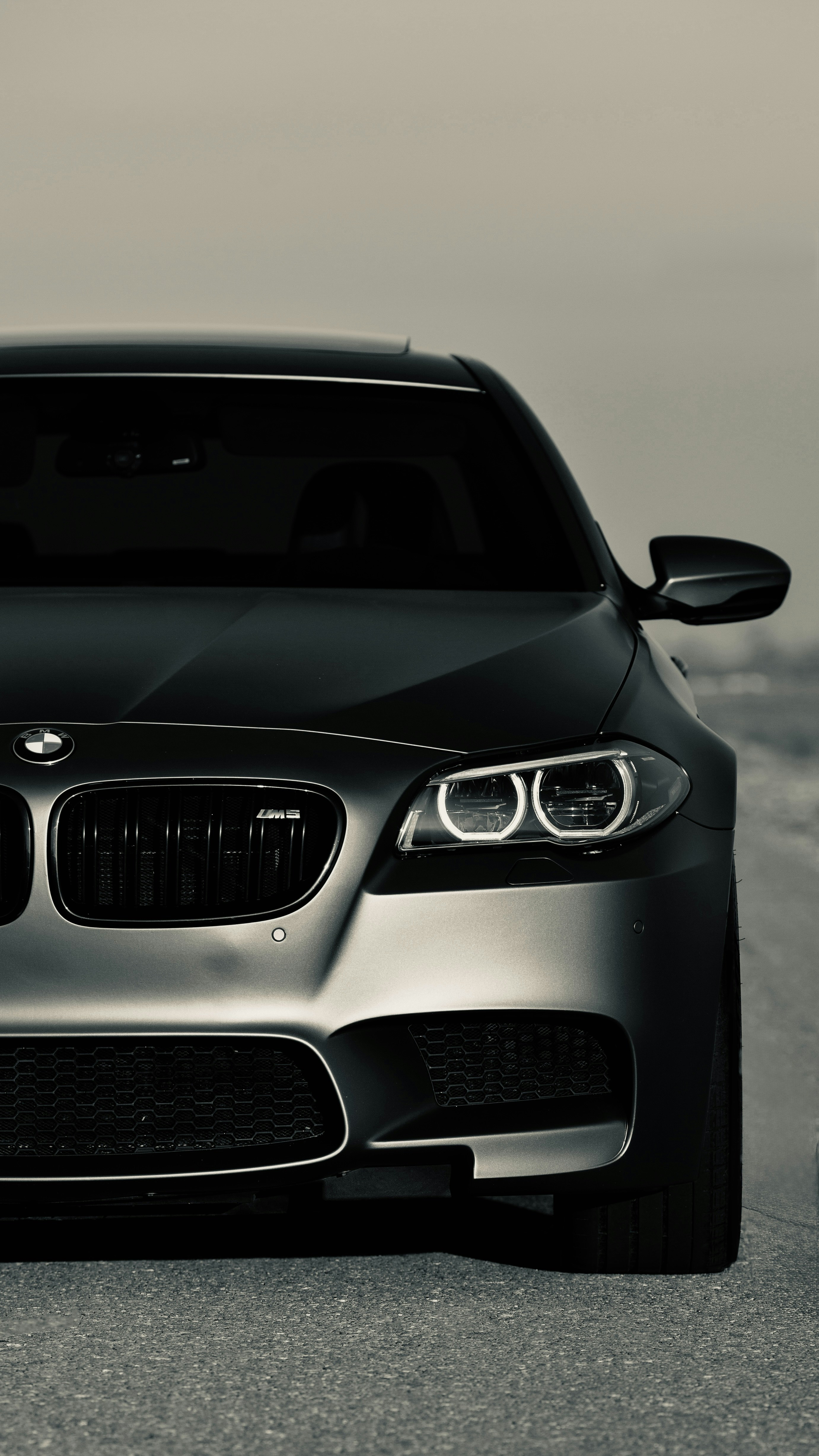 Front-Quarter Power: BMW M? No—BMW-like Precision Car Grille Stares Forward