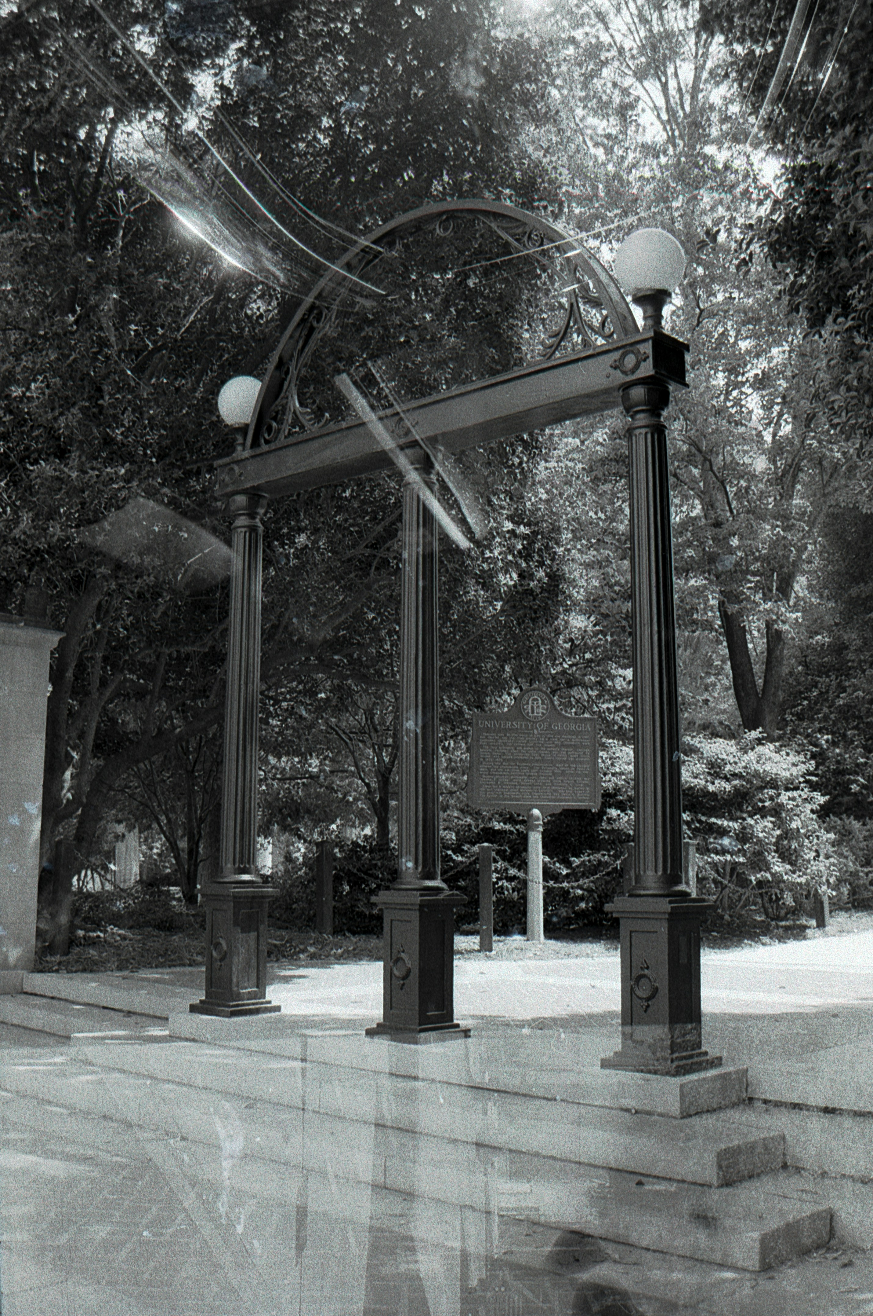 Arched Gateways in Time: A Vintage Park Moment