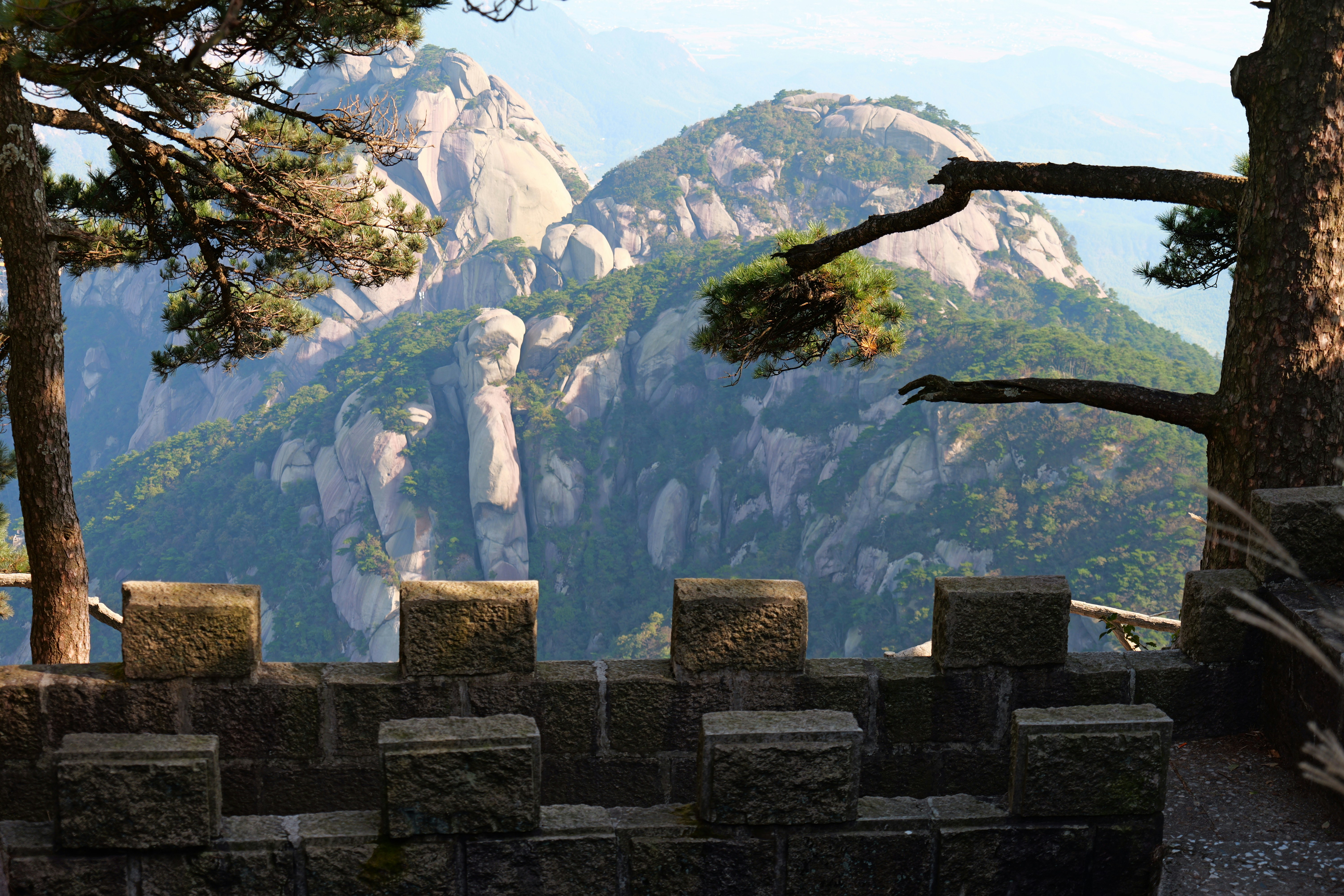 Stone Balcony Overlook to Majestic Granite Spires