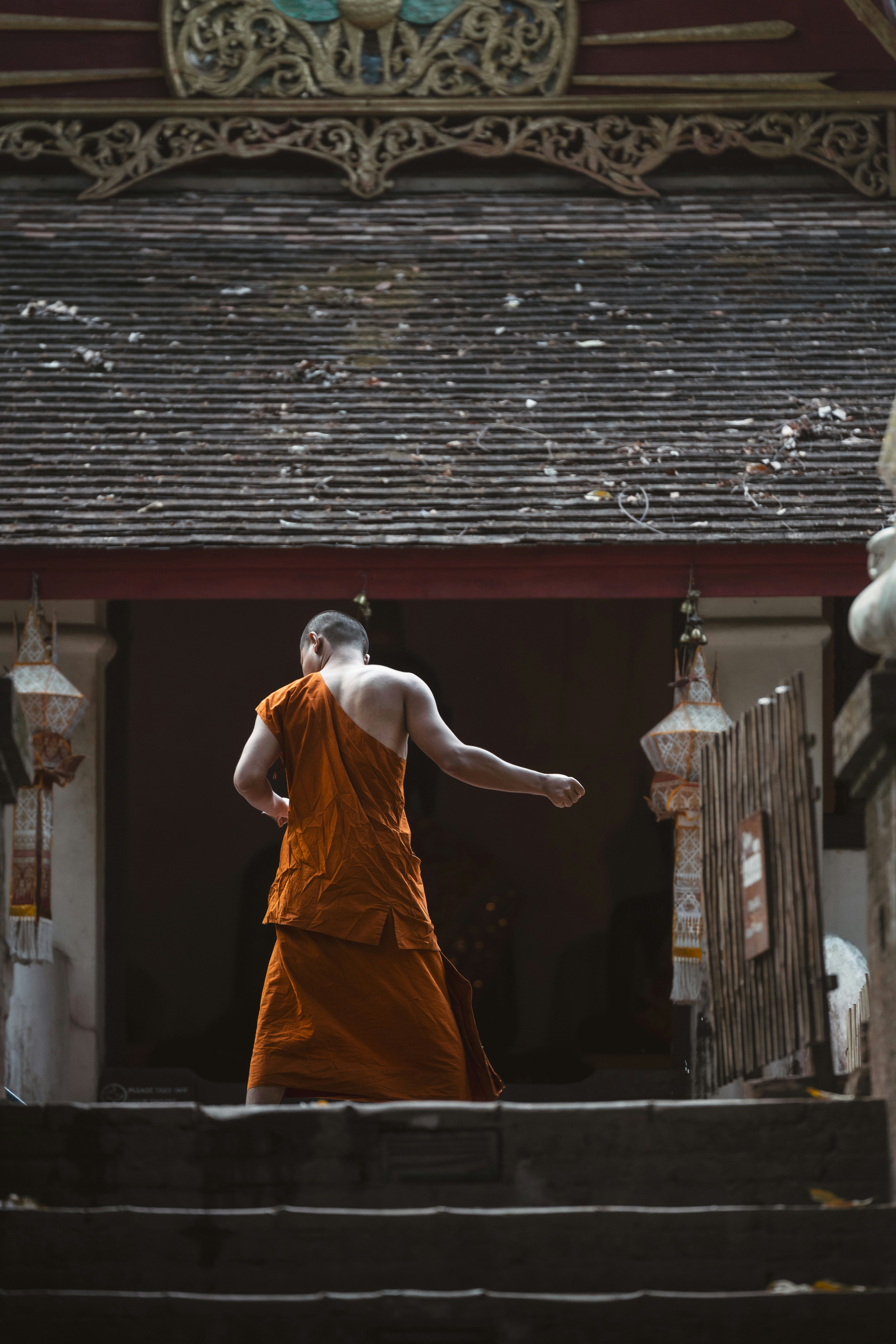 Monk in Orange: Silent Footsteps Toward the Temple Door