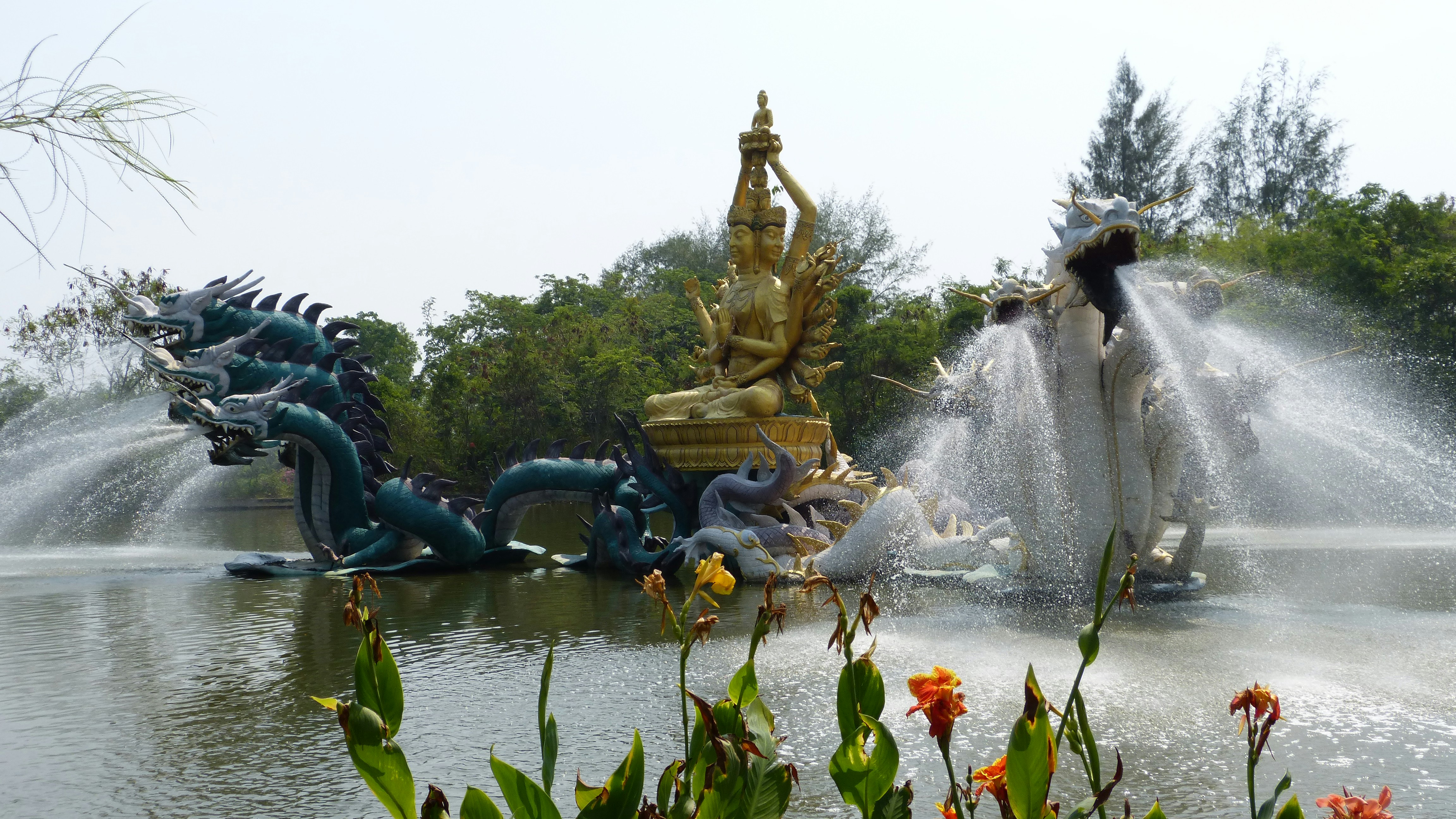 Dragons and a Goddess: A Water-Soaked Monument in Quiet Bloom