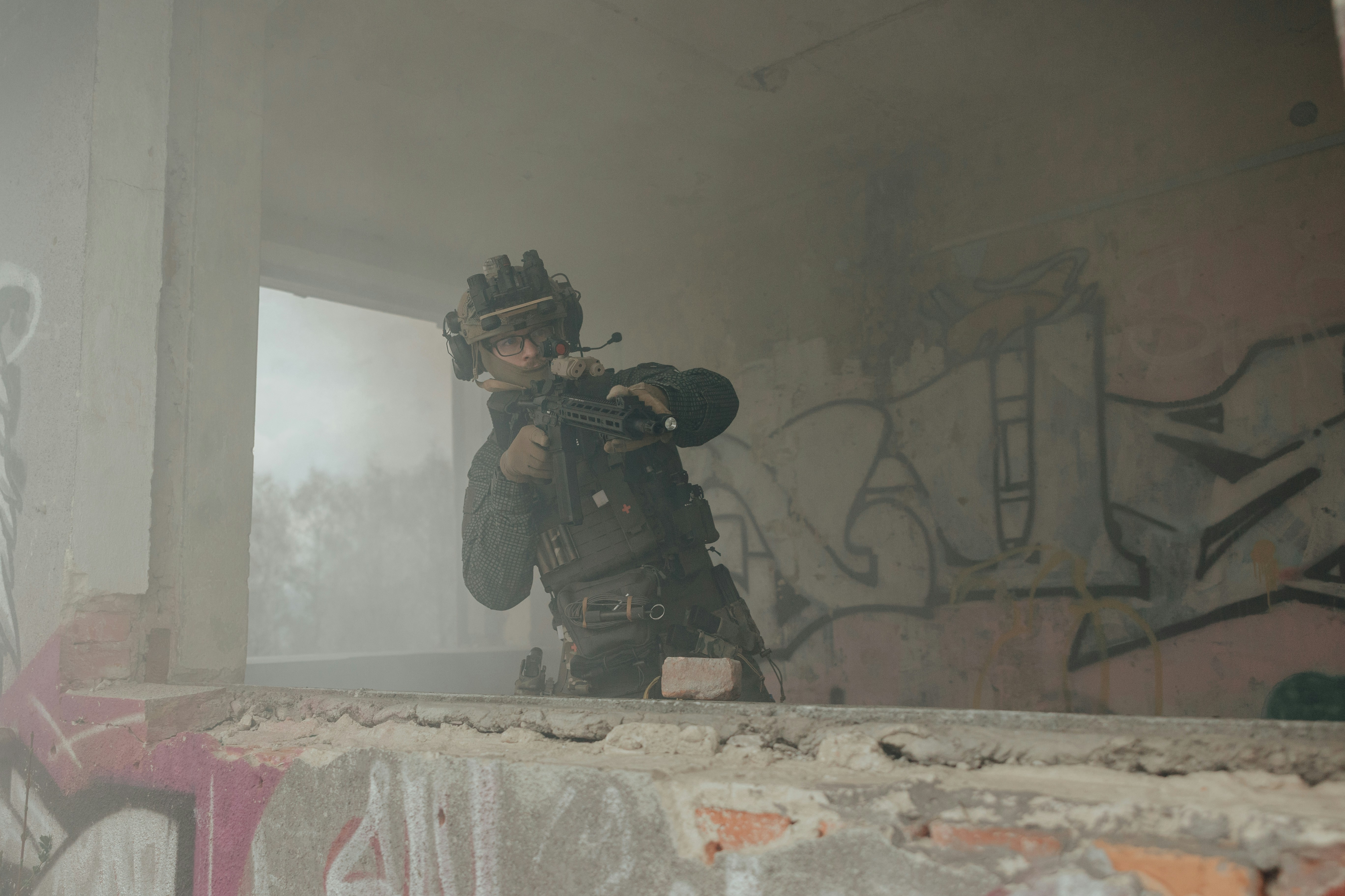 Silent Sentinel in the Concrete Ruins