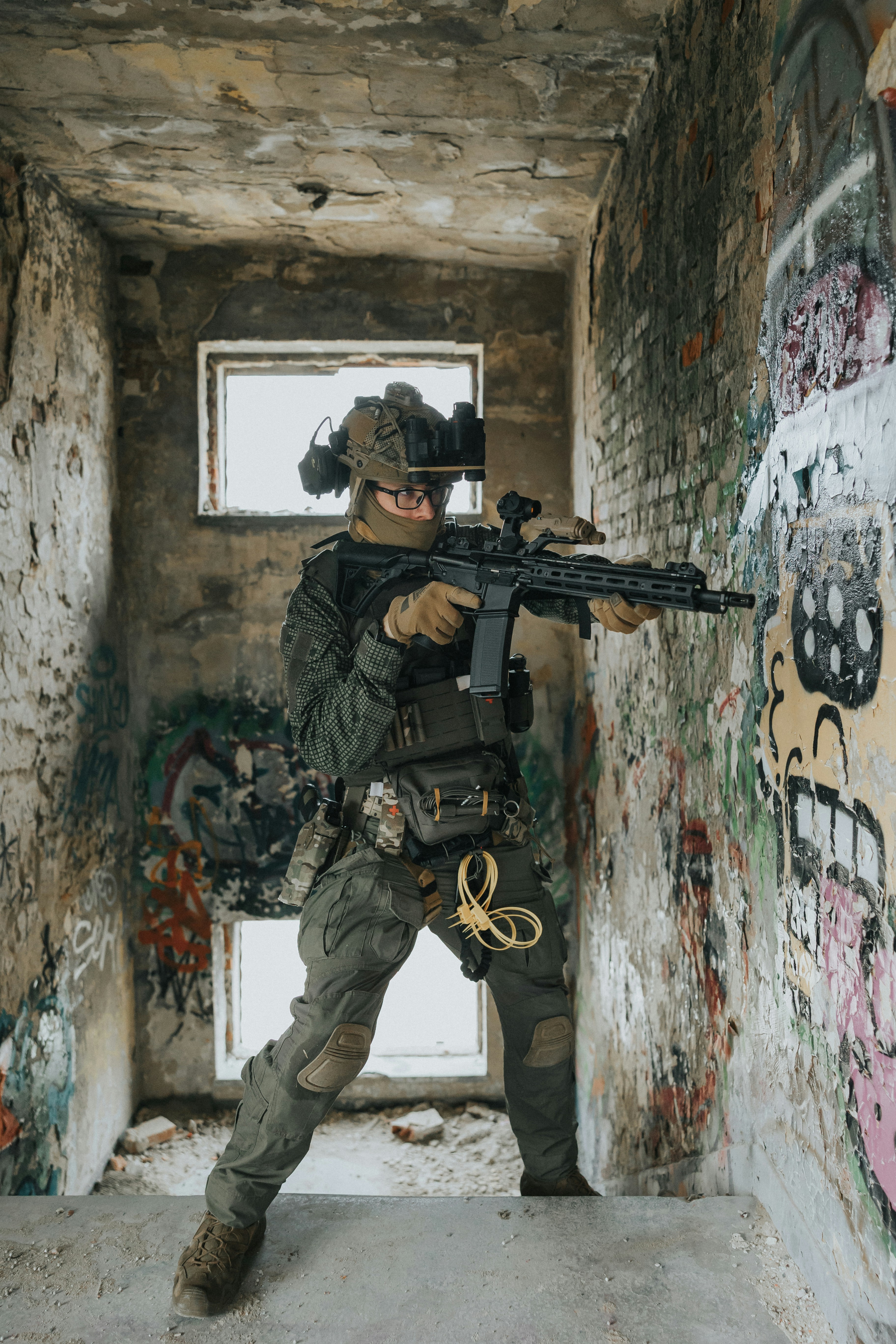 Urban Shadows: Hit-and-Ready in Graffitied Ruins