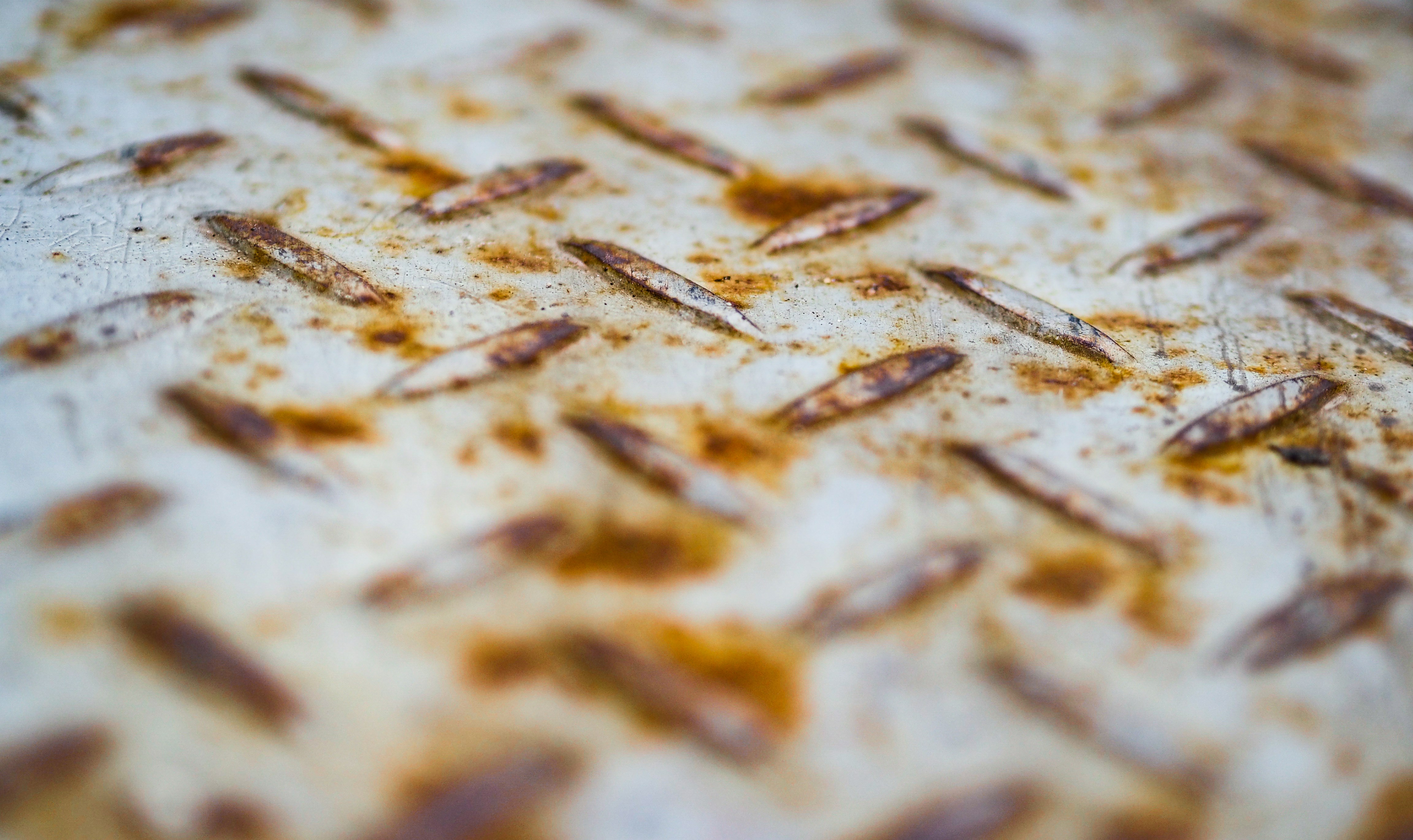 Rust and Texture: Diamond Plate Details in Soft Focus