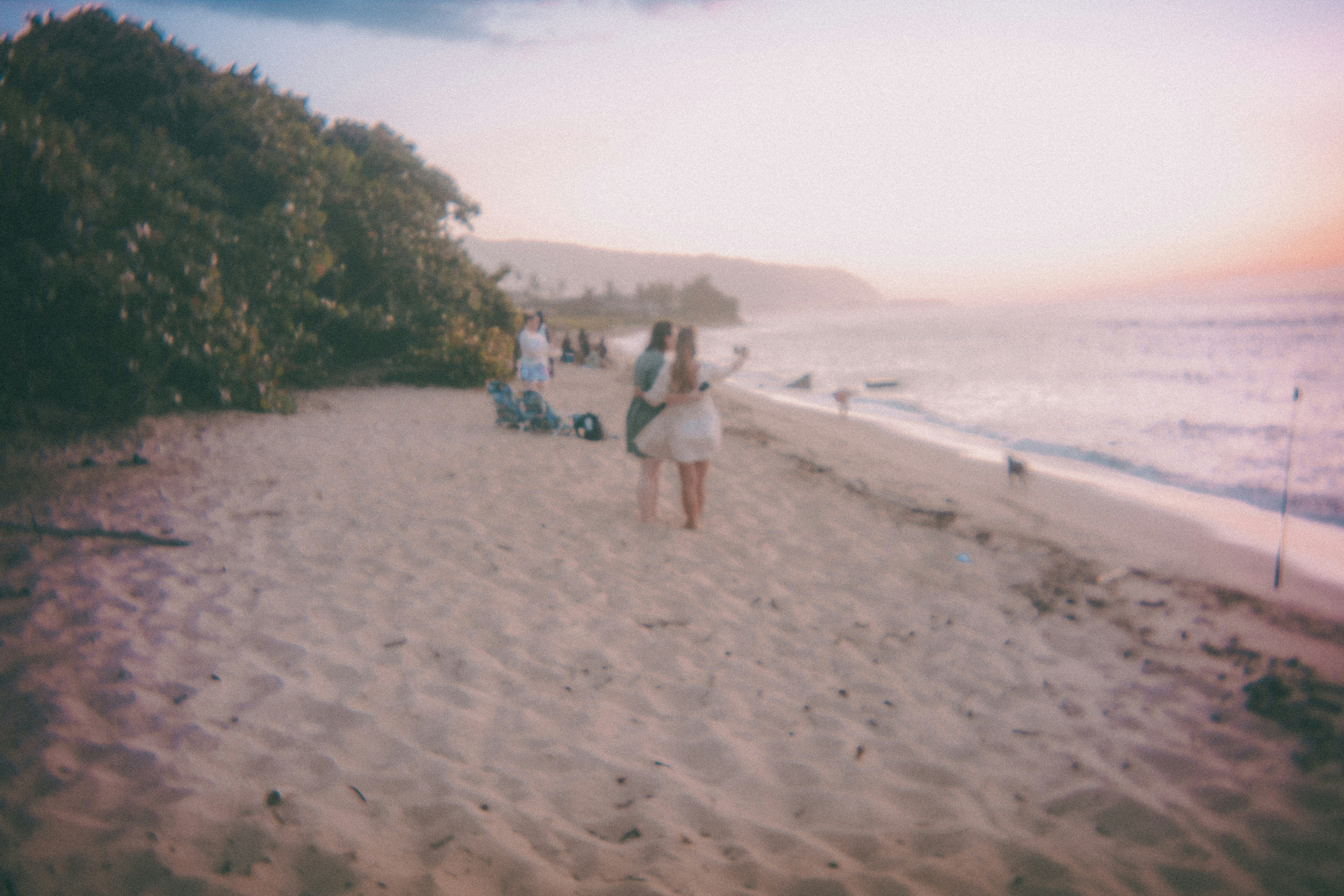 Soft Beach Prelude: A Quiet Evening Stroll by the Shore
