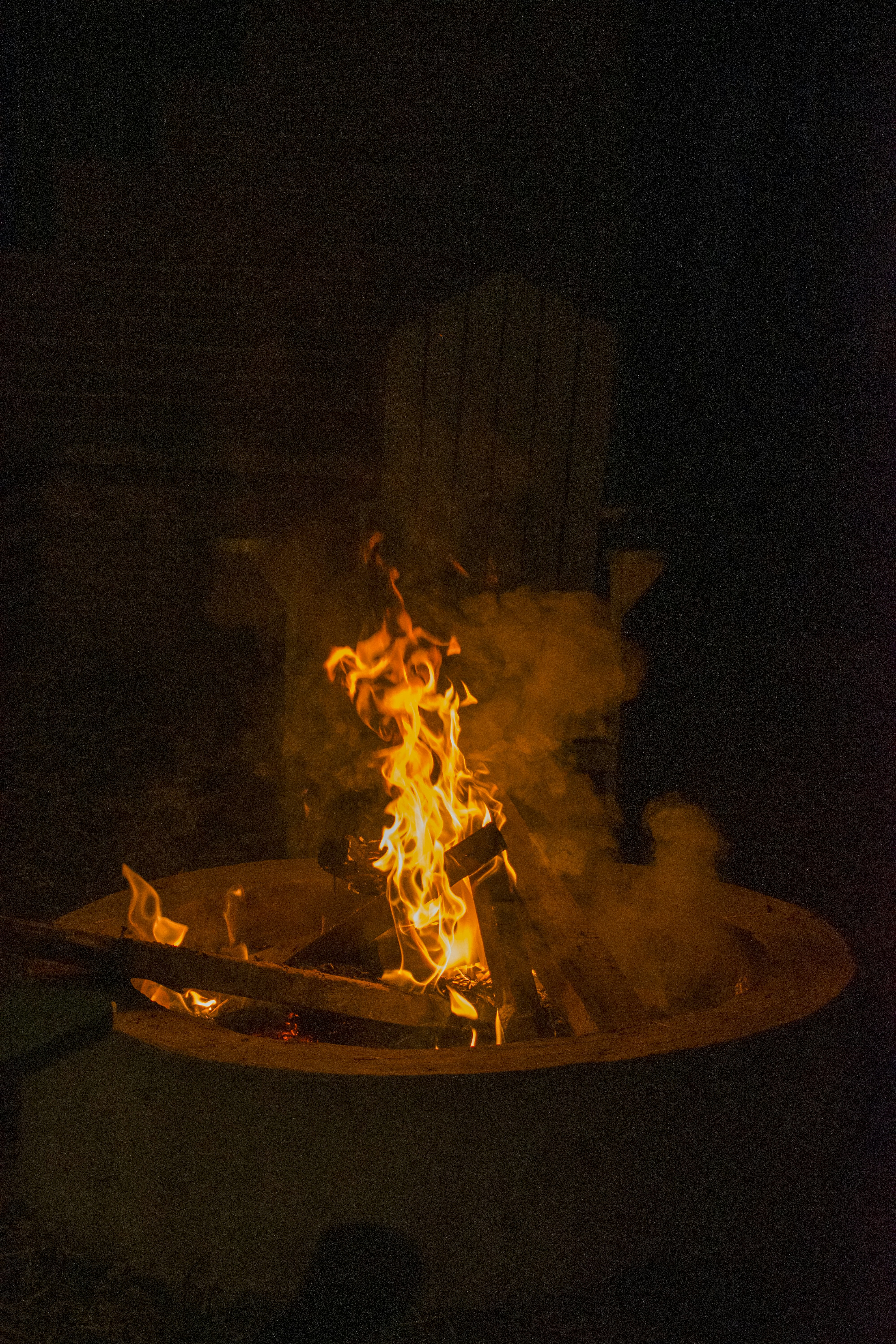 Firelight in the Round: A Quiet Night by the Pit