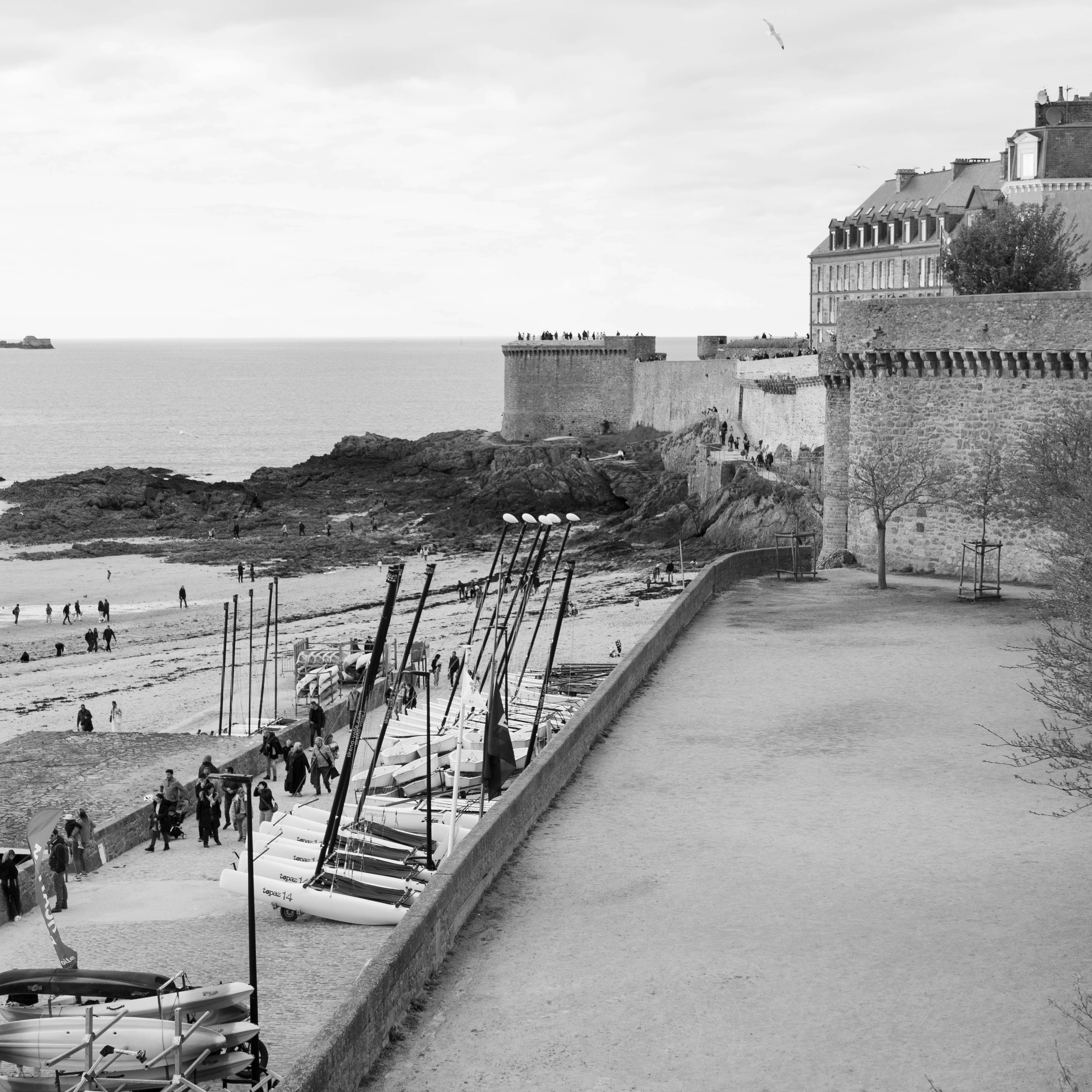 Seaside Citadel: Sailboats, Bastions, and a Quiet Promenade
