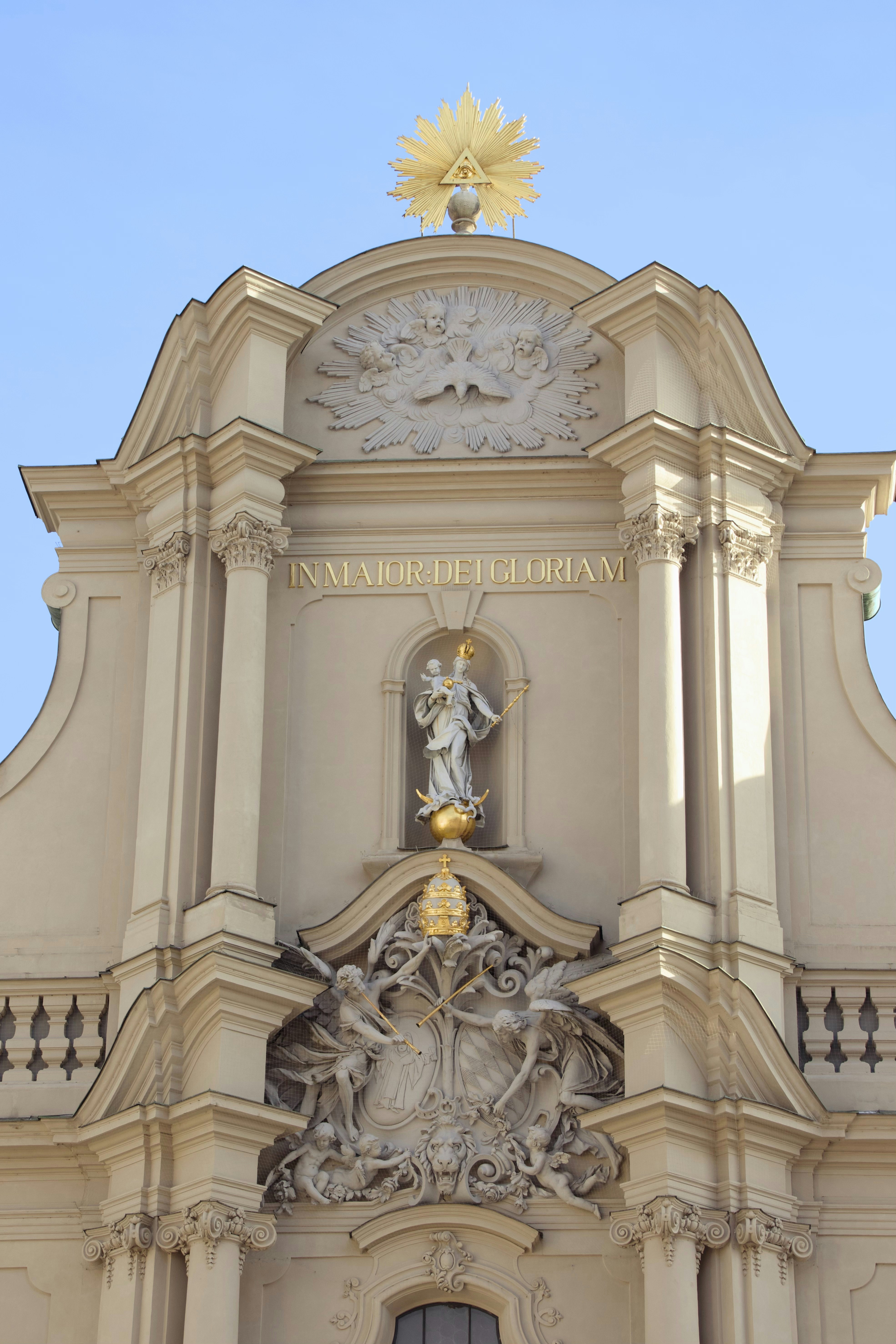 Baroque Facade Ascending to Light: A Sacred Relief
