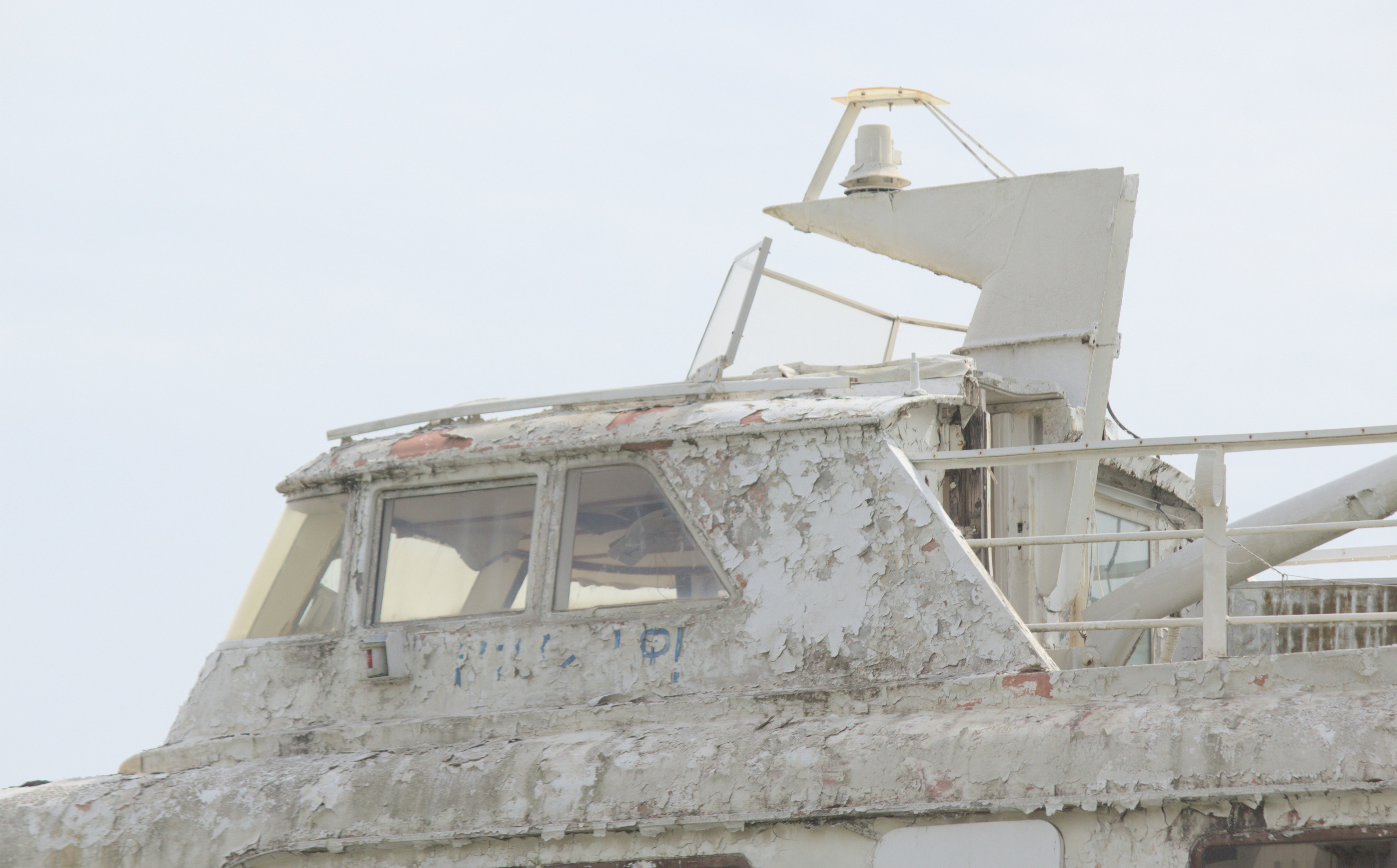 Weathered Vessel: Cracked Glass and Rosy Horizon