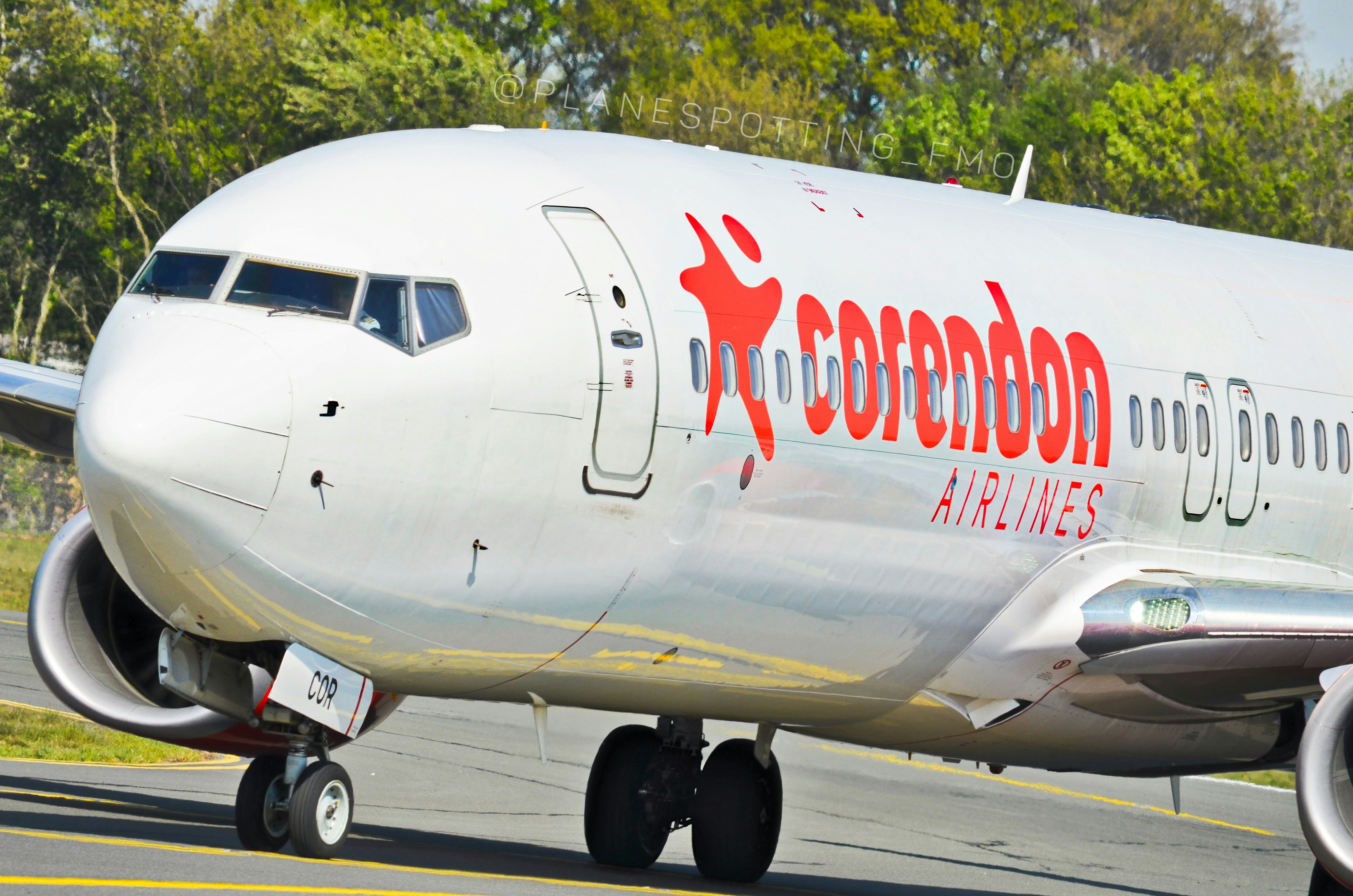Nose-Forward Journey: A Corendon Jet Ready for Departure