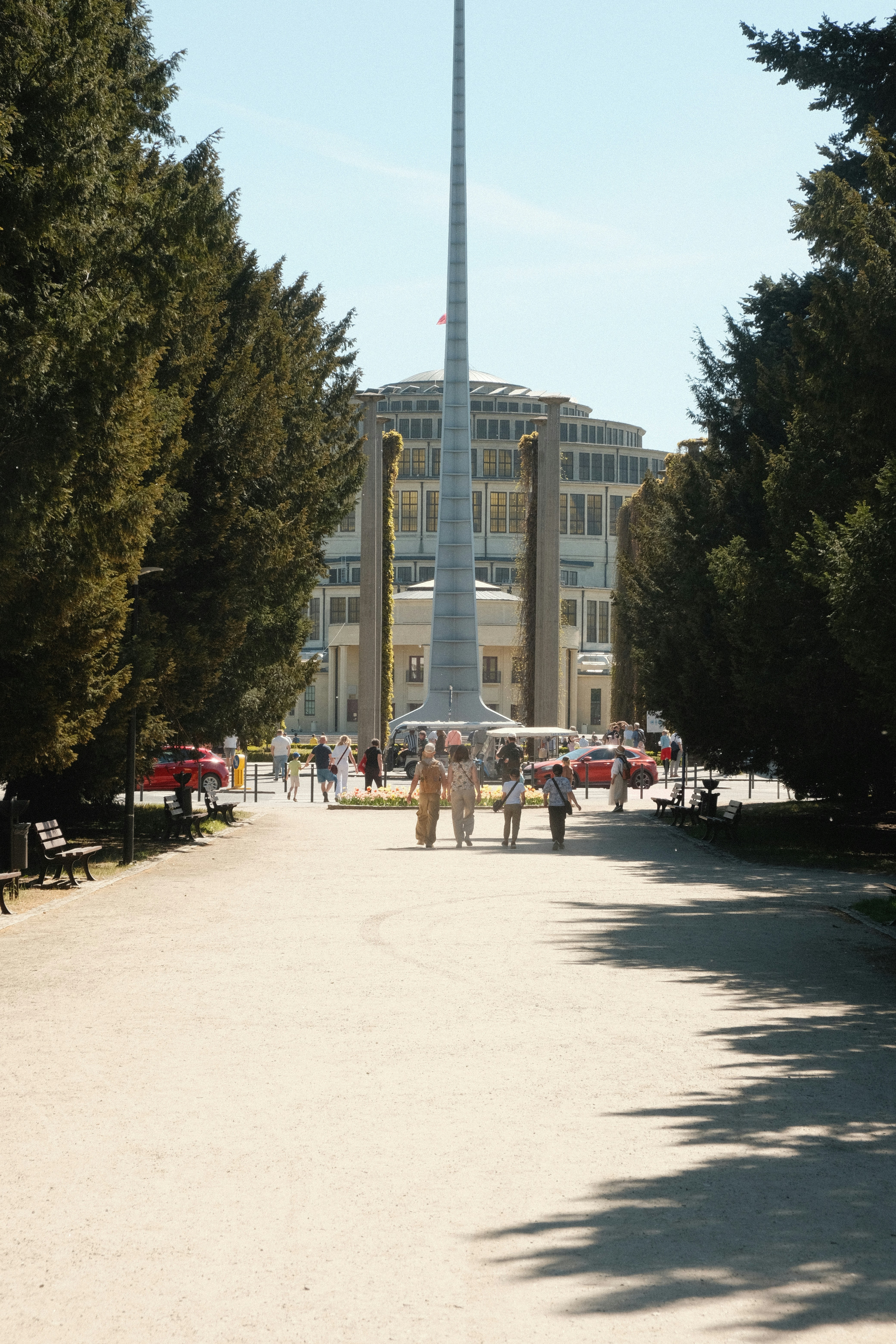 Obelisk Lane: A Sunlit Path to the Monument