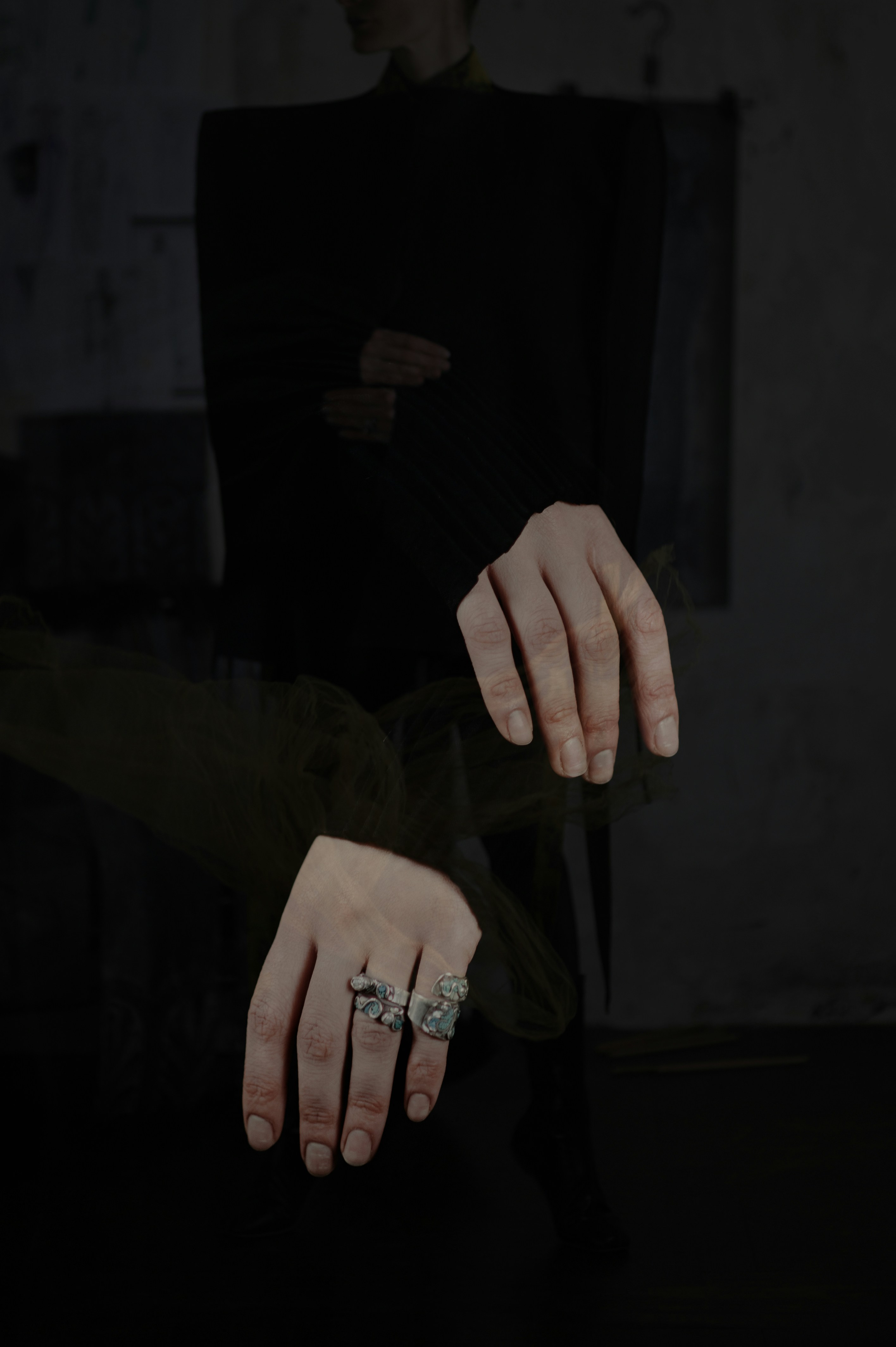 Hidden Hands: A Dual Portrait of Quiet Gesture and Jewelry