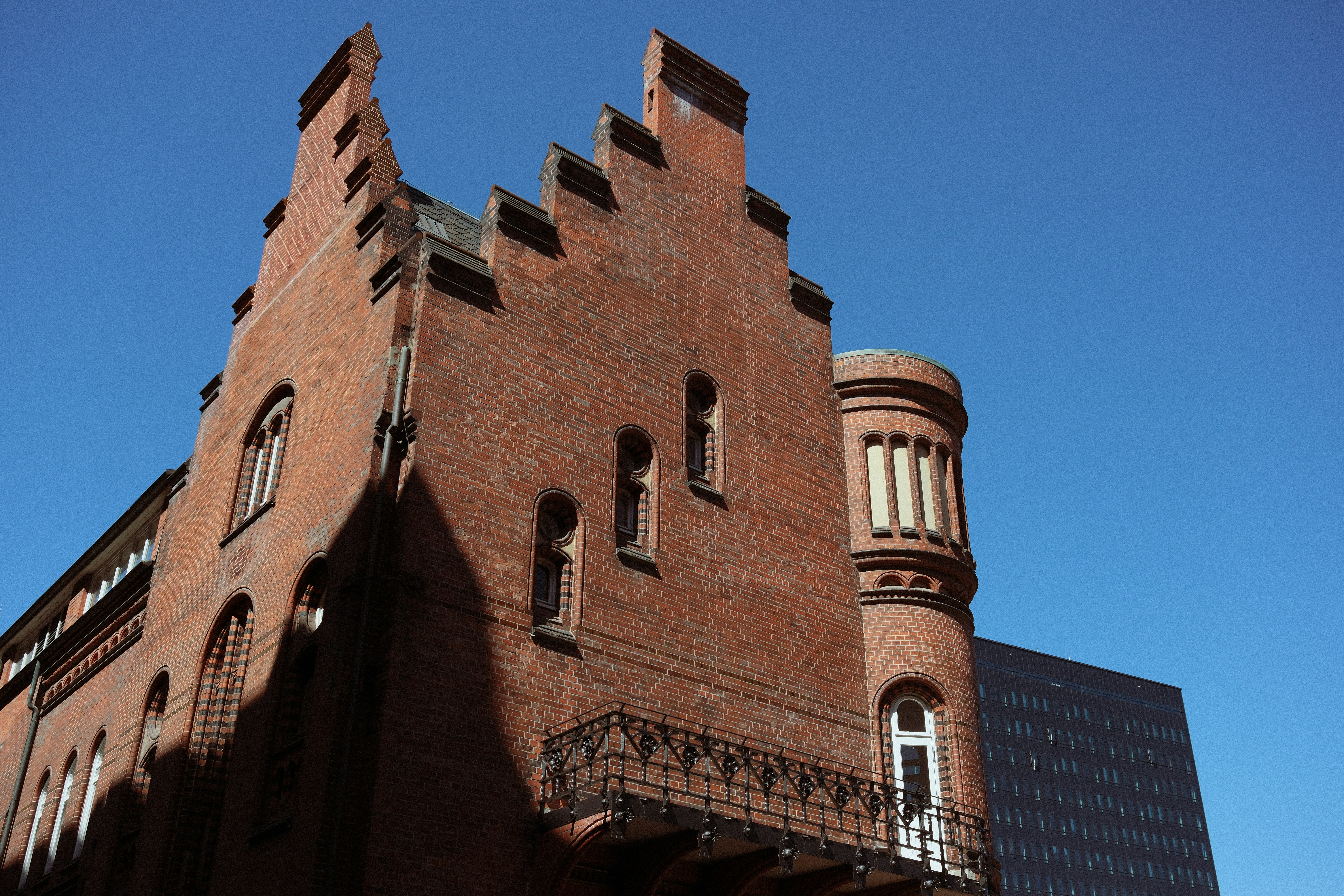 Brick Fortress Under a Clear Sky