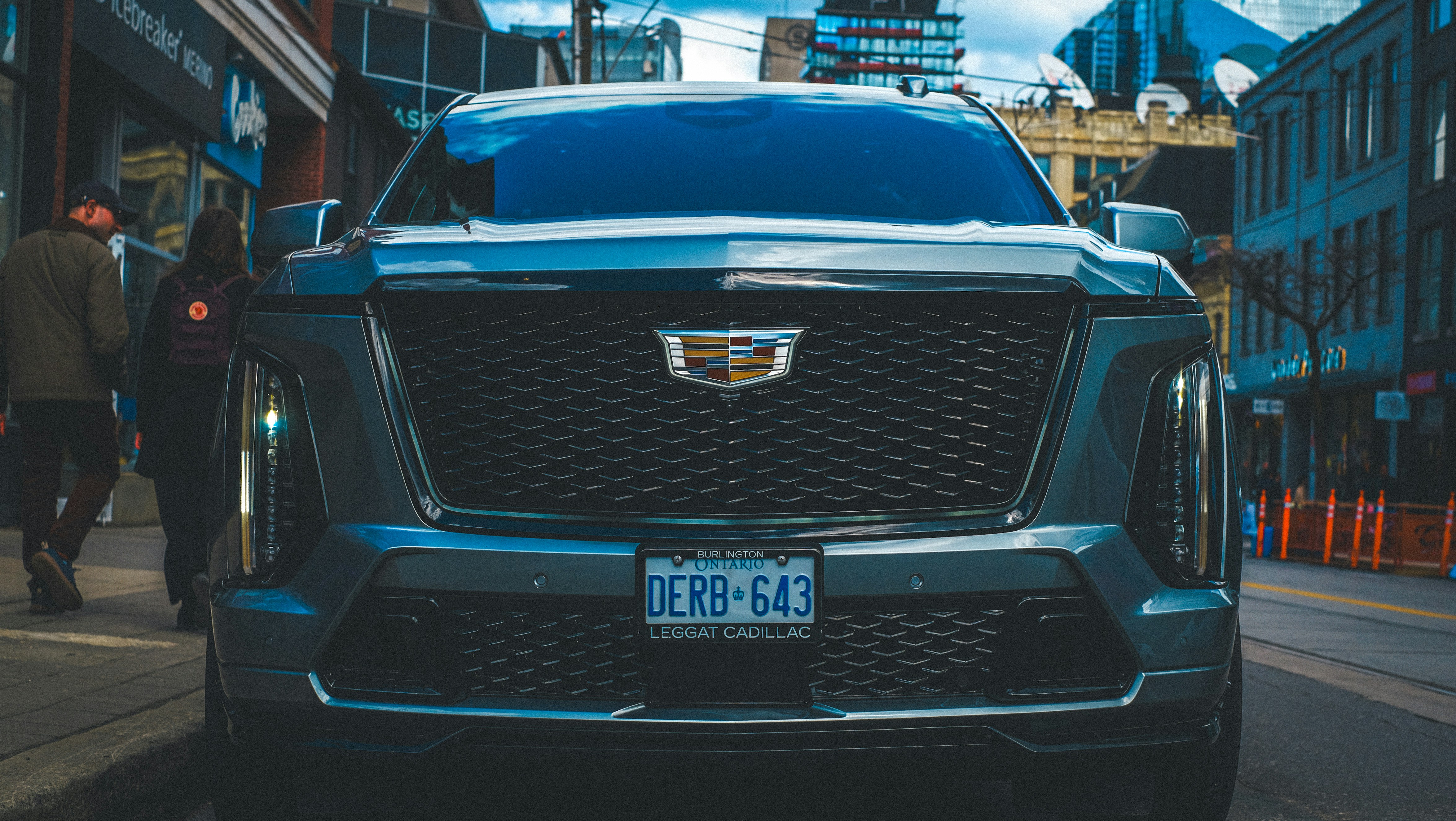 Front-View Cadillac Toughness in Urban Noon Light