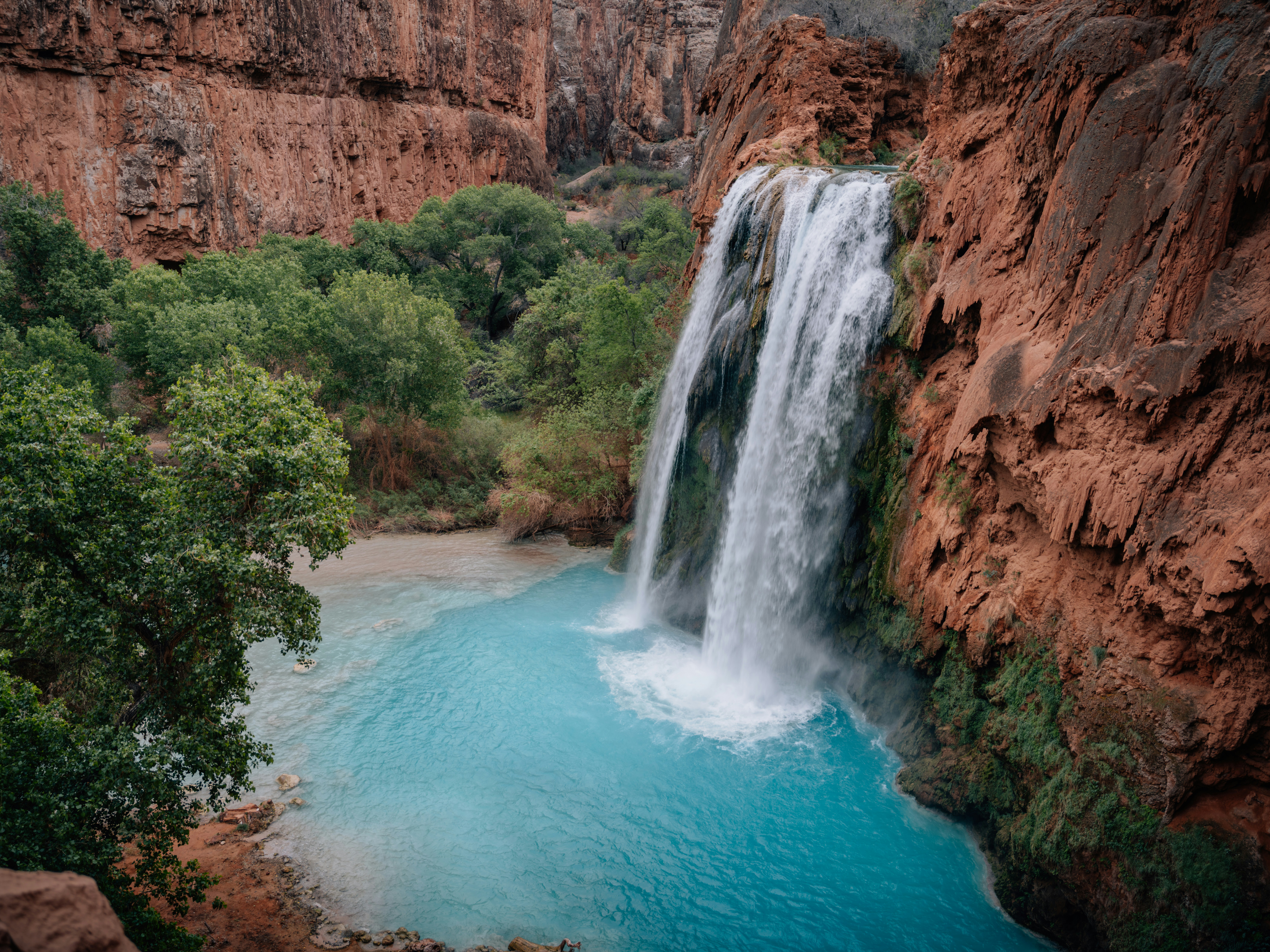Azure Abyss: Cascade through Red Canyon
