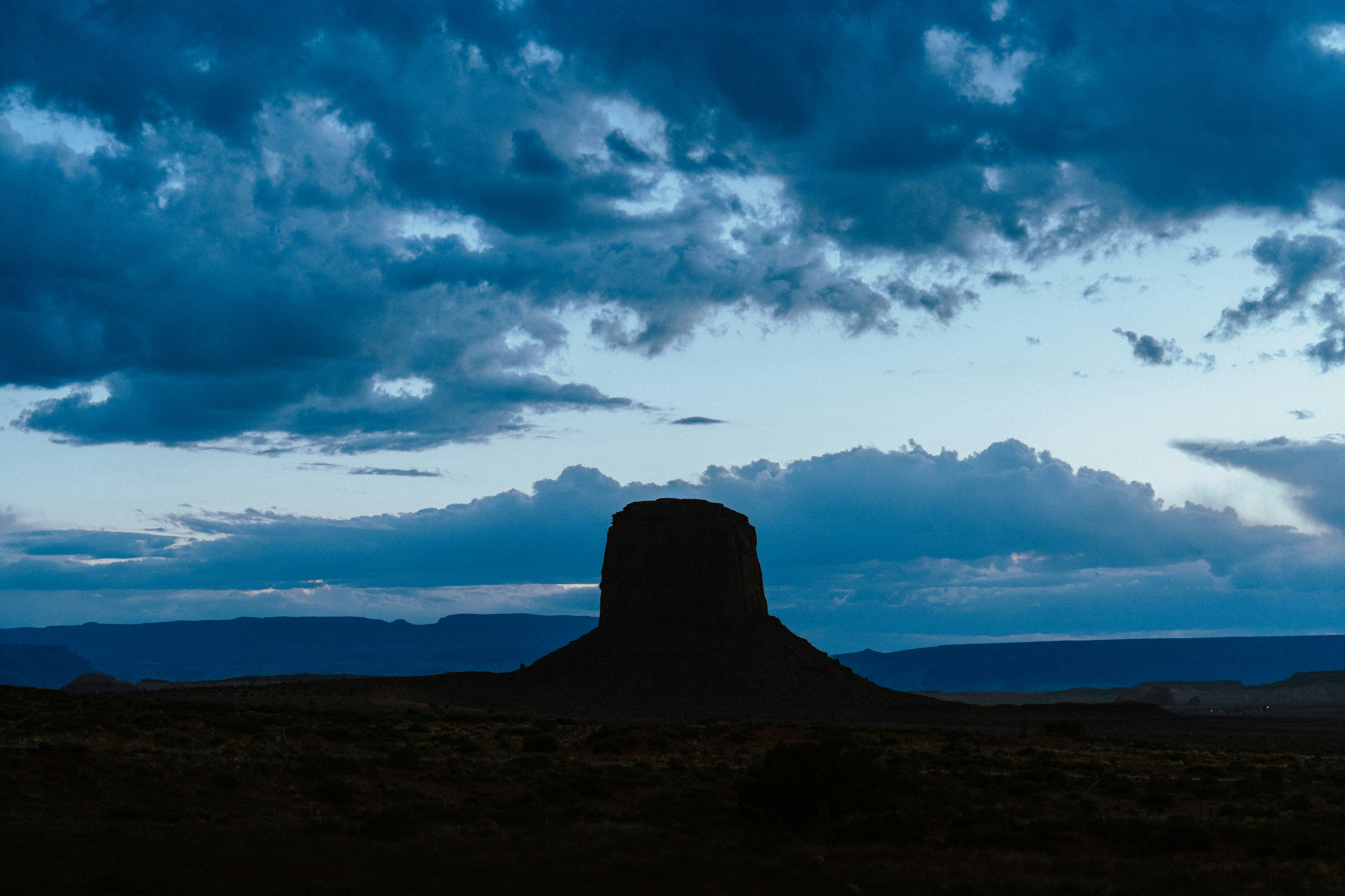 Monolithic Mesa under a Forlorn Sky