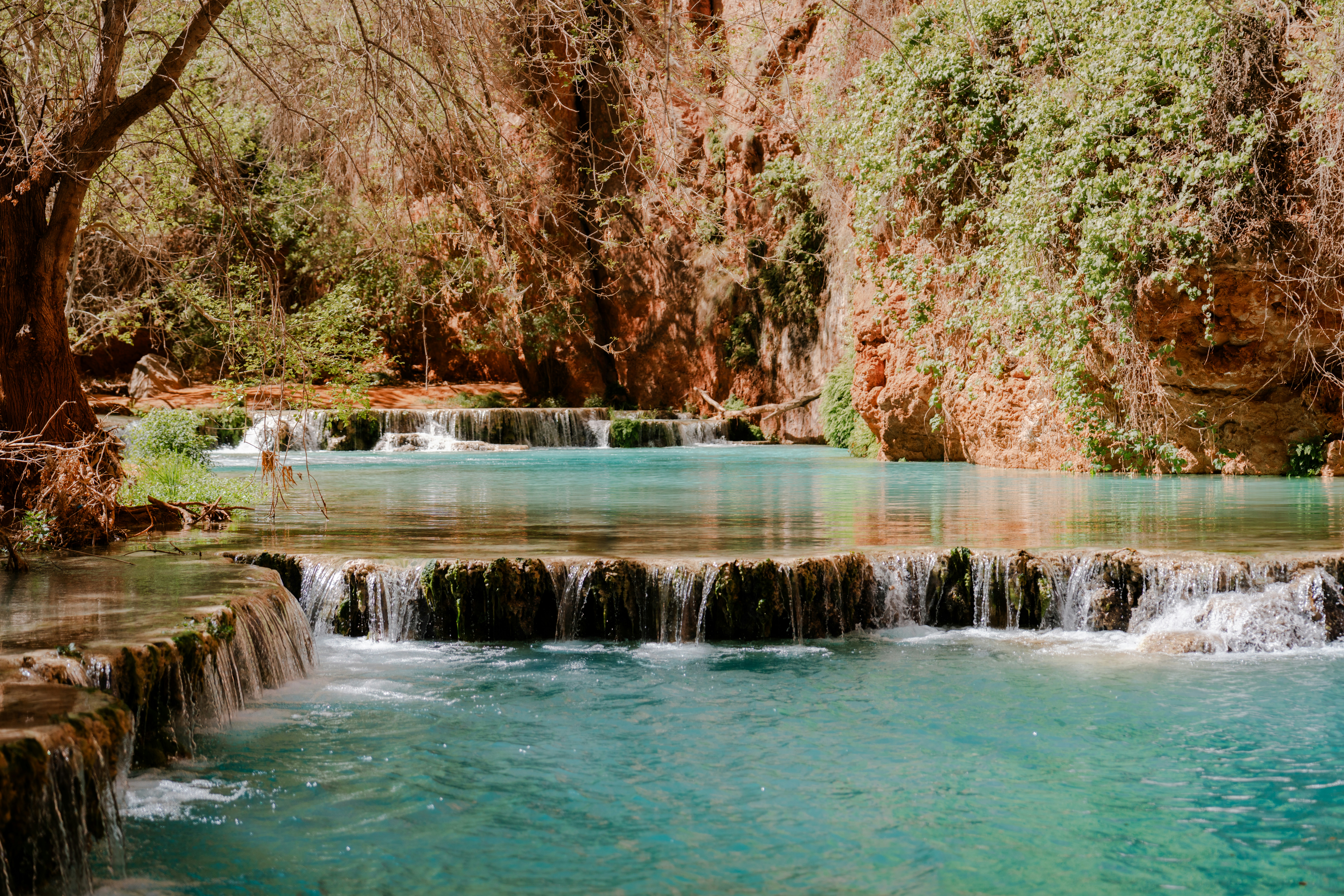 Turquoise Steps: A Quiet Terrace of Cascading Pools