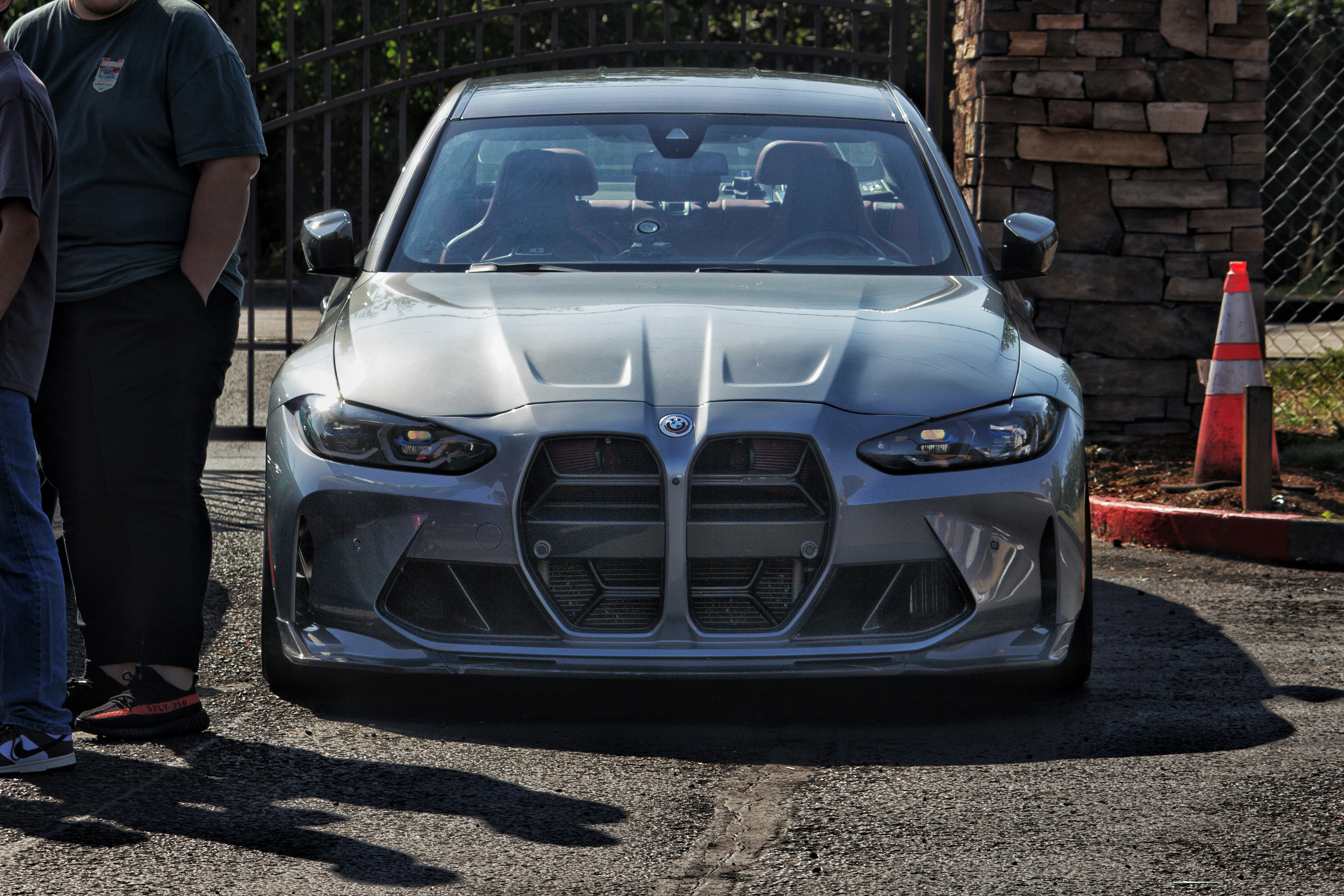 Front-and-Center: The Aggressive Grille of a Silver BMW-inspired Stance