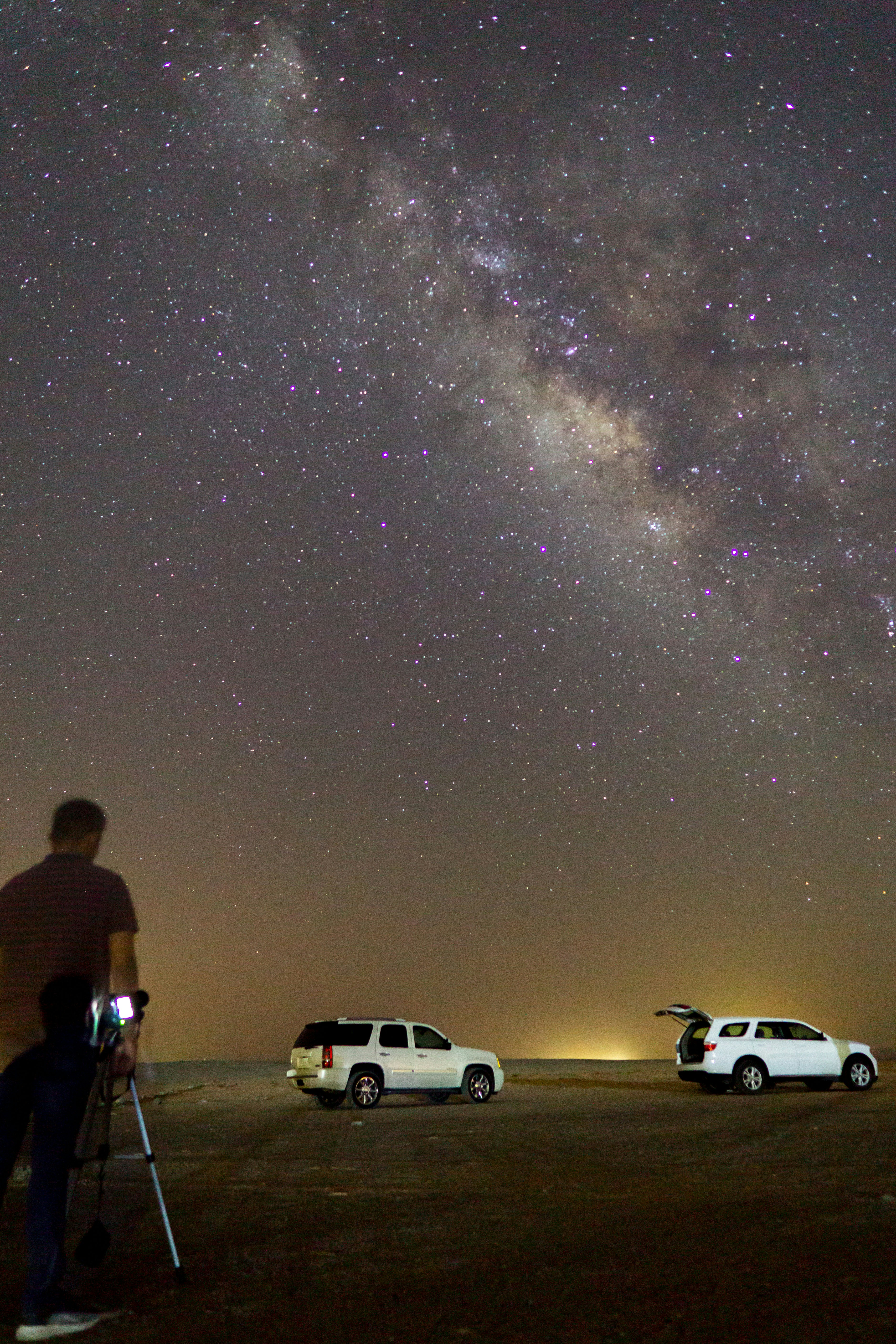 Milky Way Over Crickets and Cars