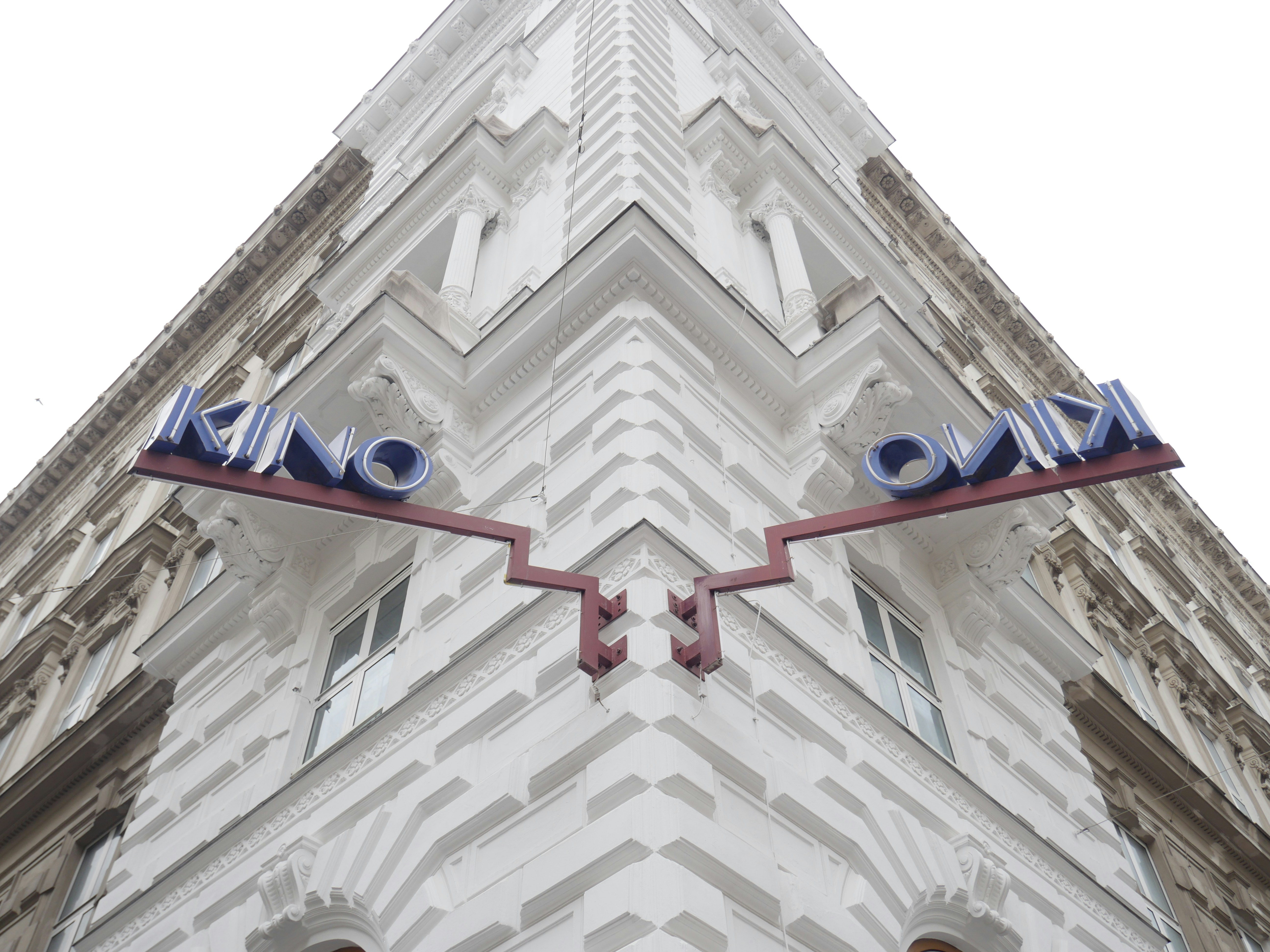 Architectural Symmetry: The Kino Sign Halved at a Corner