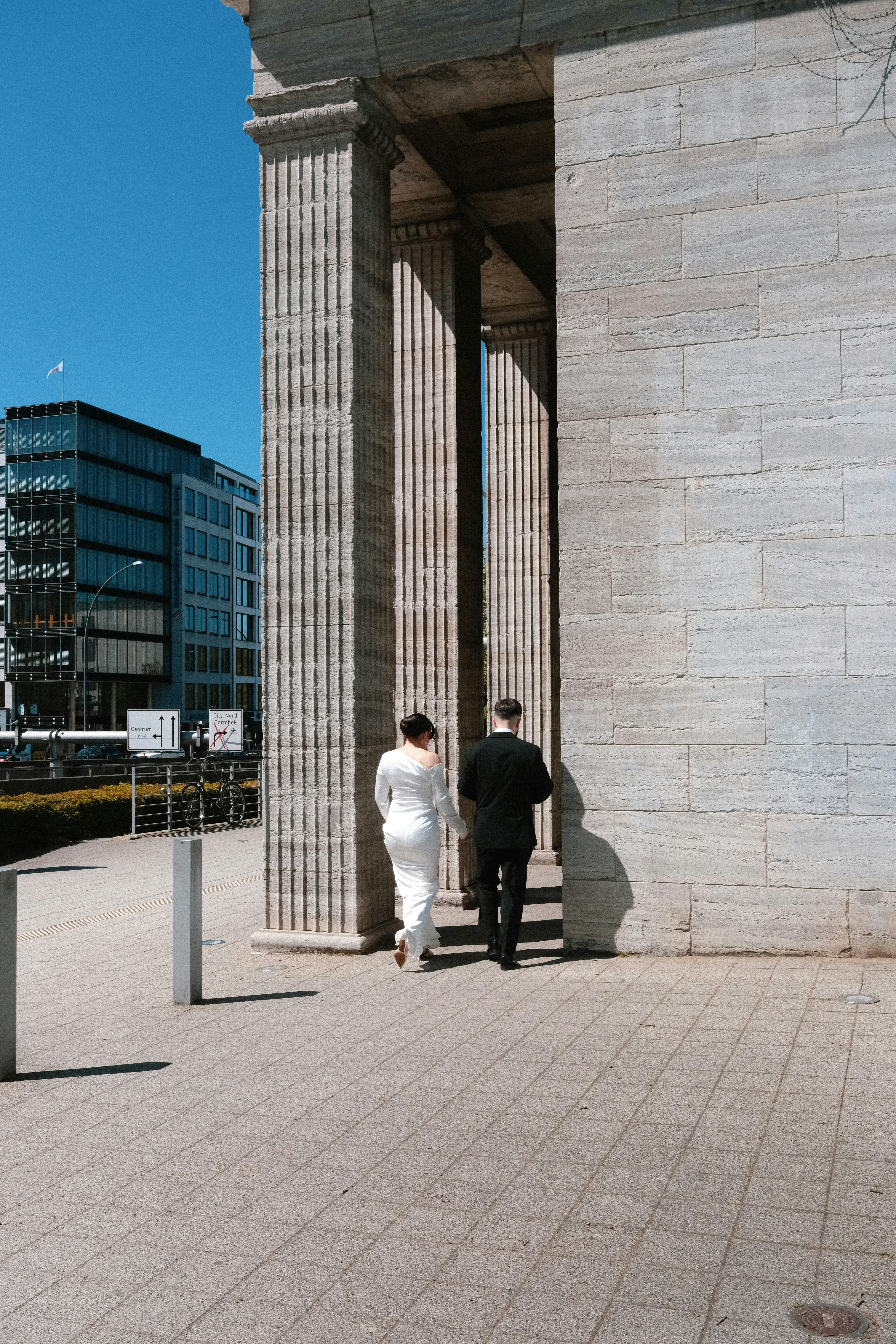 Under the Columns: A Quiet Walk Between Stone and Sky