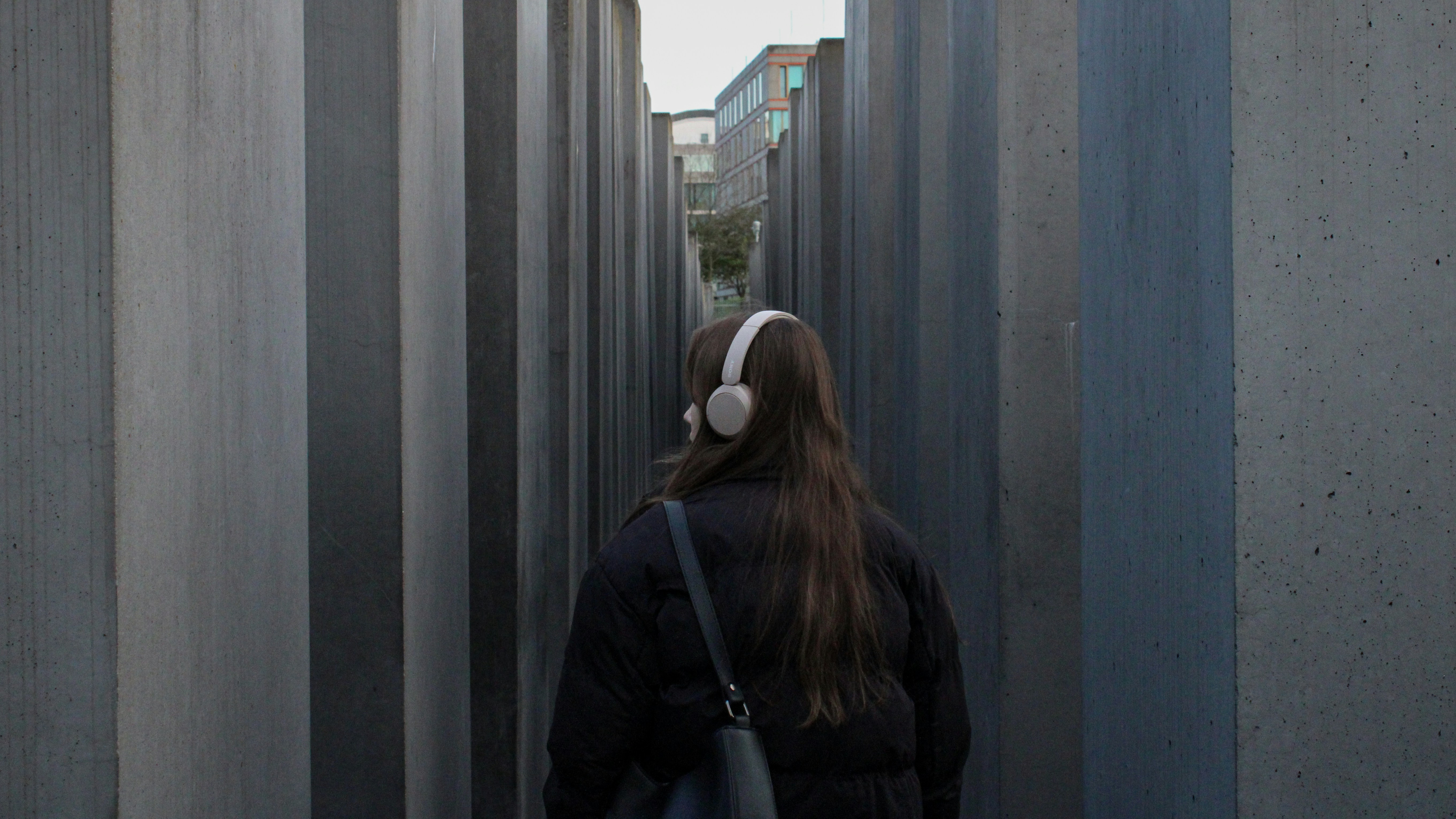 Headphones in the Concrete Corridor