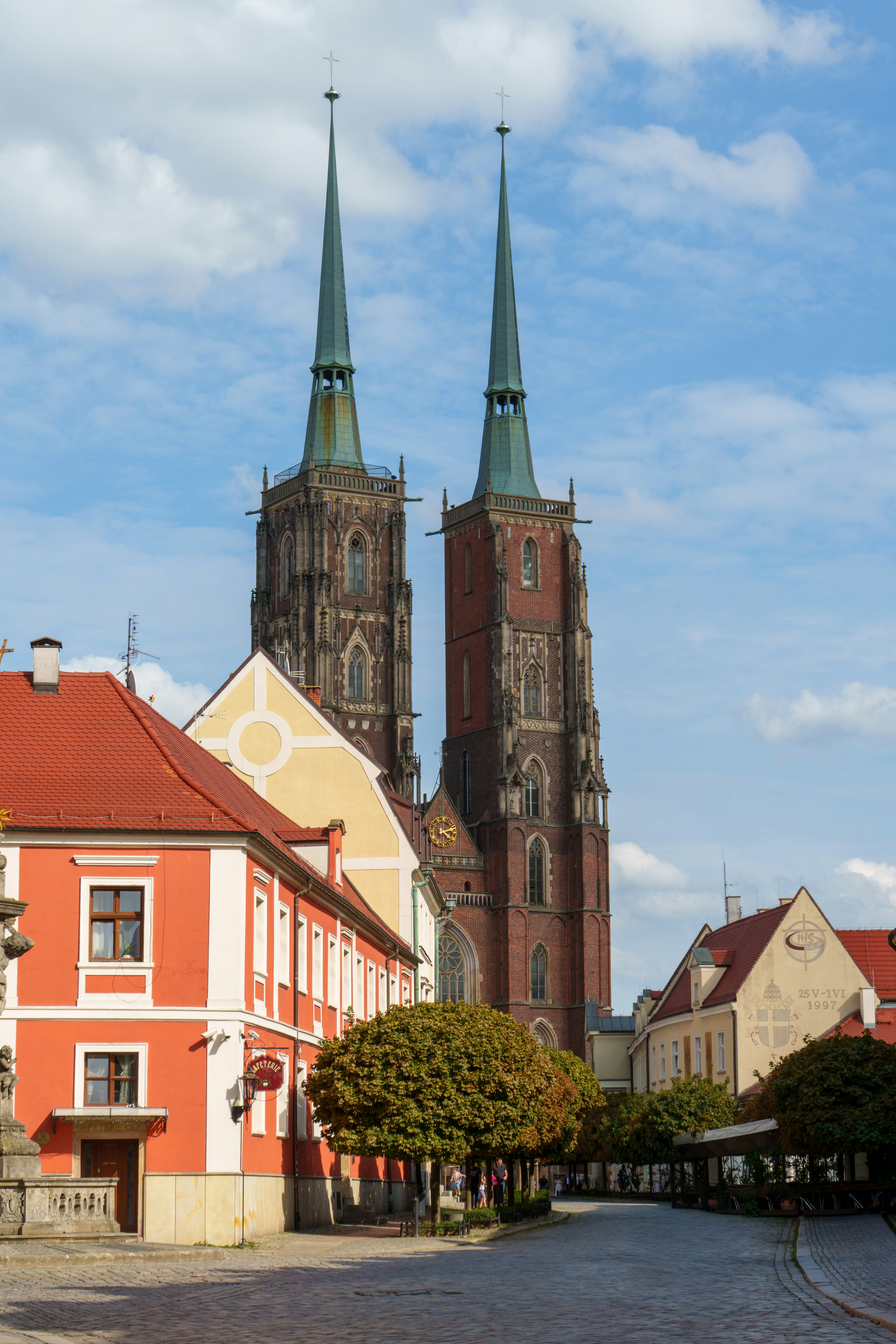 Twin Spires over a Cornish Street: The City Cathedral