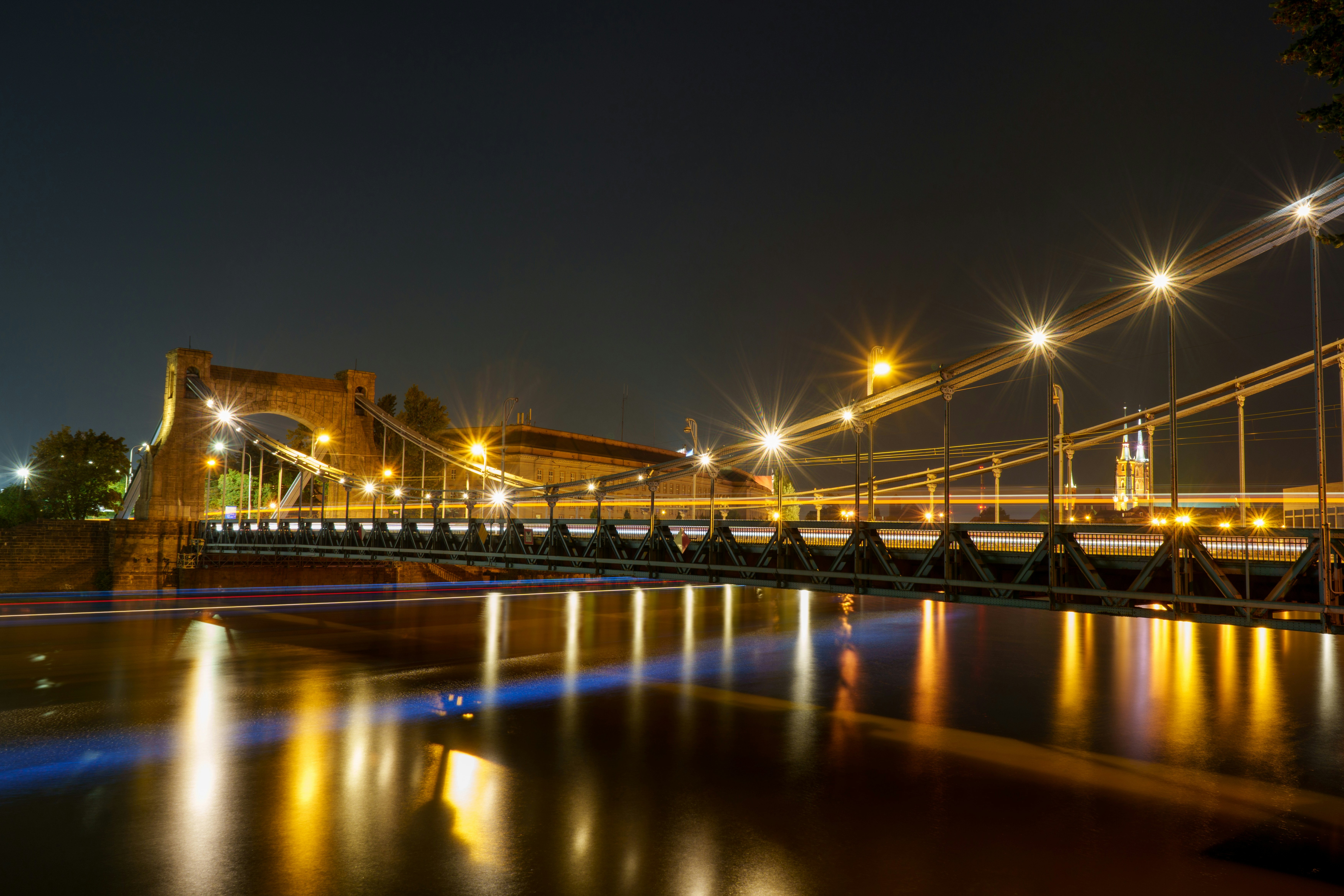 Night Threads on the River: A Lantern-Lit Suspension