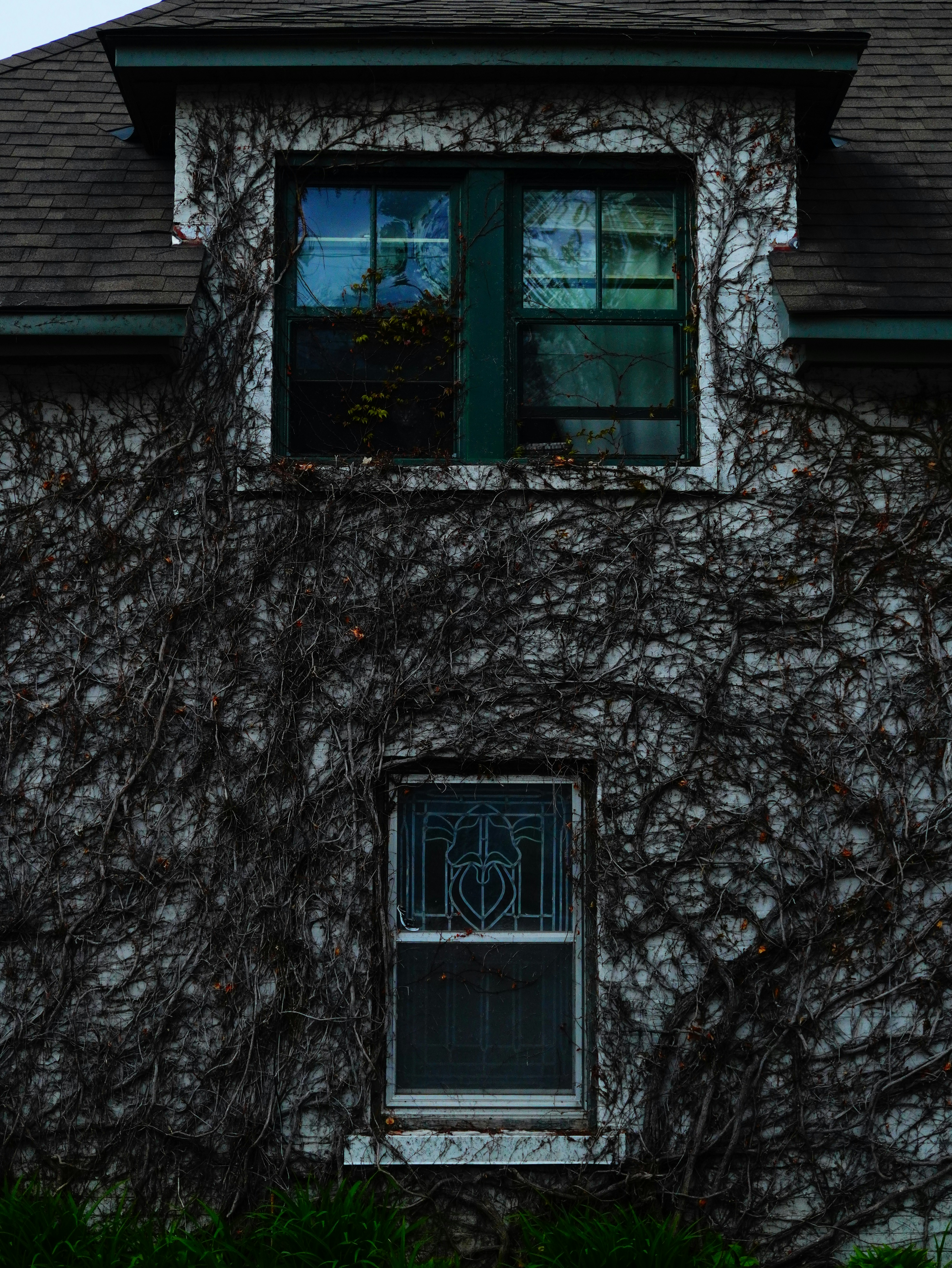 Ivy-Covered Facade with Dormer Windows