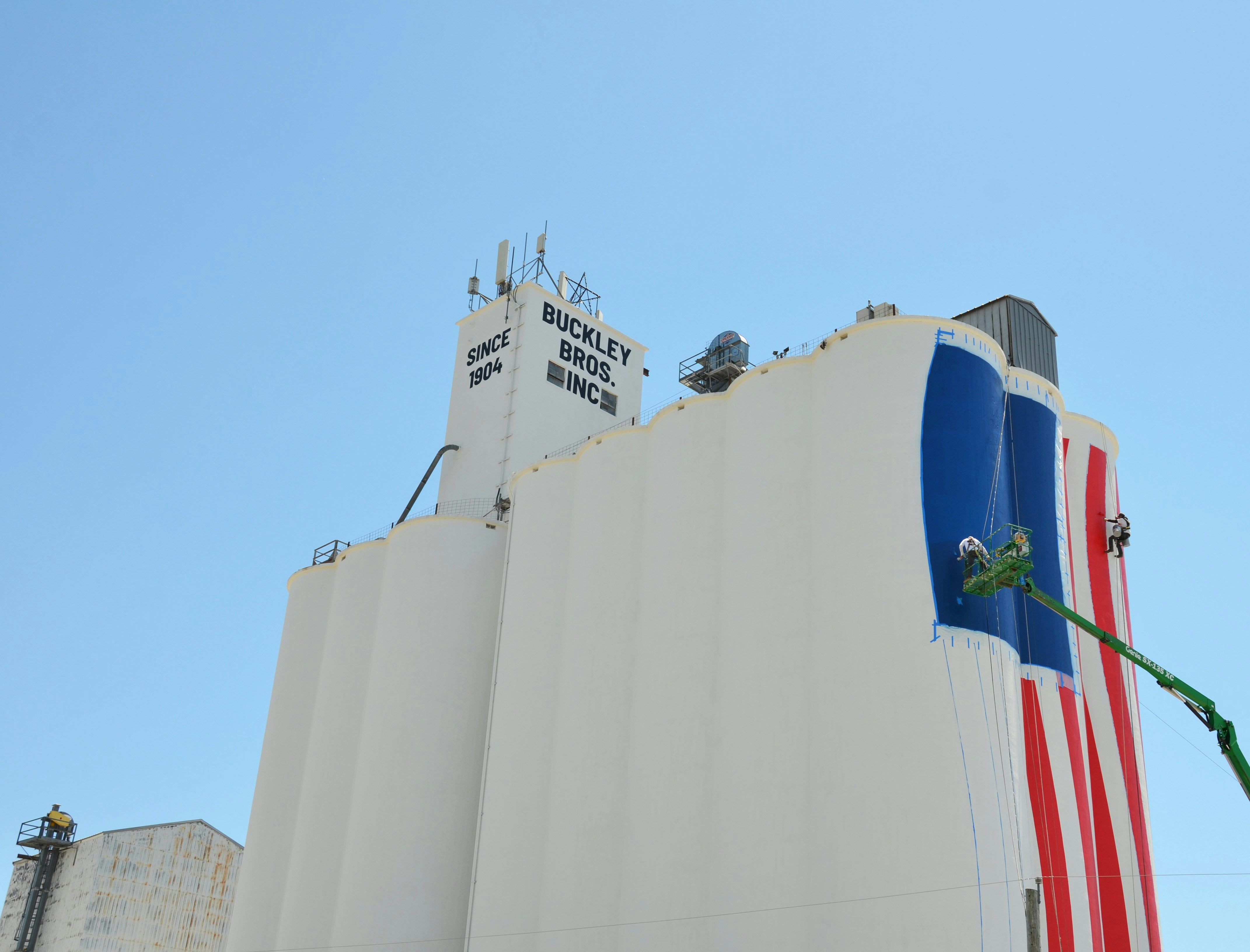Silvery Silos Reach for the Sky
